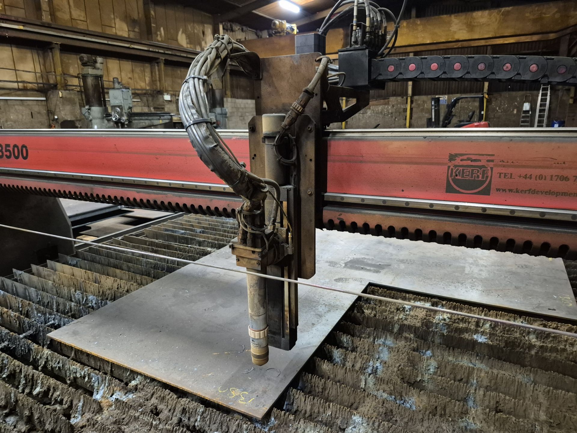 RUM 3500 SNGLE HEAD CNC PLASMA PROFILE CUTTING MACHINE WITH LINCOLN ...