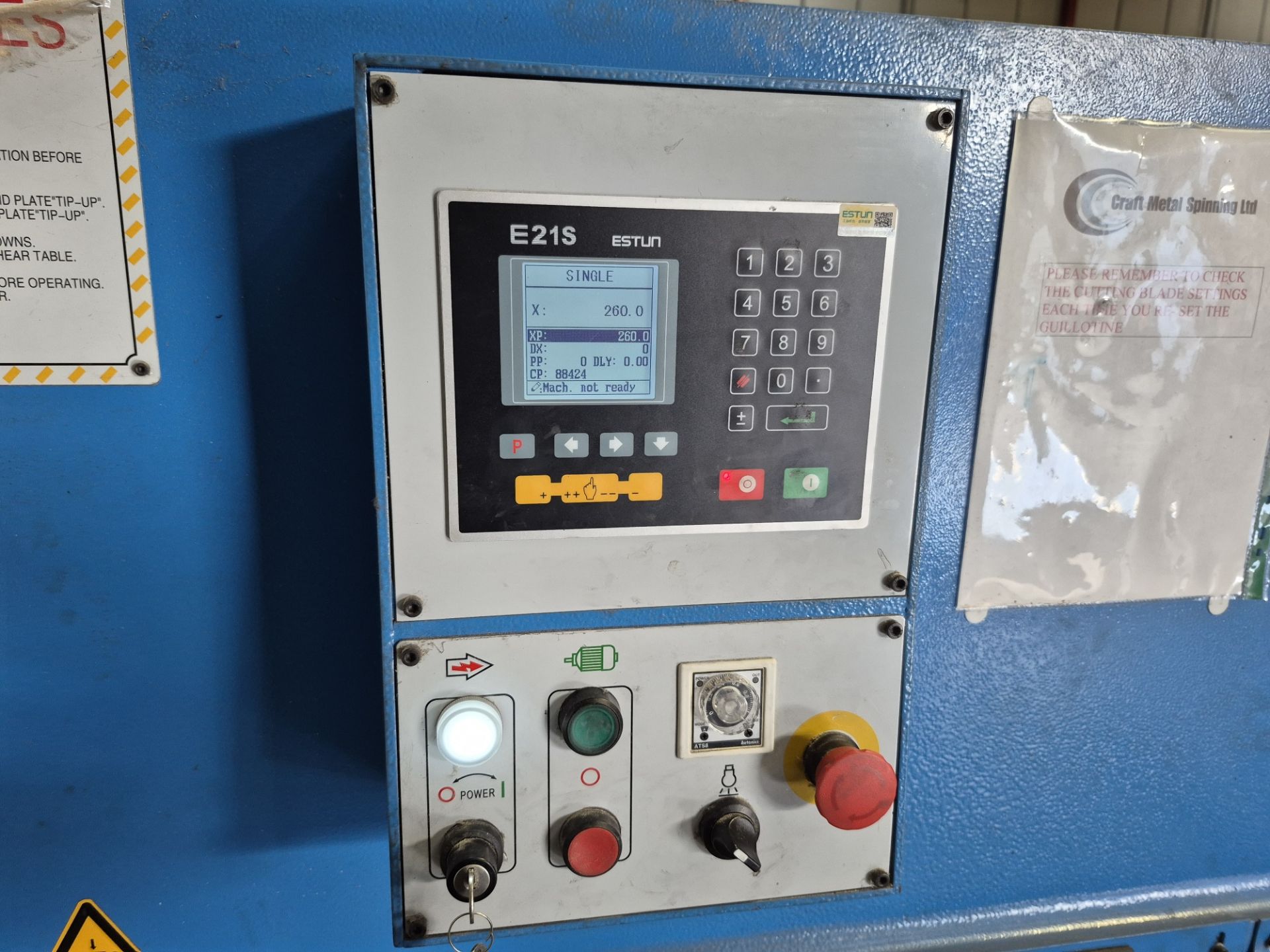 TECHNA FAB HYDRAULIC SWING SHEAR GUILLOTINE, MODEL QC12K 6 X 2500 ...