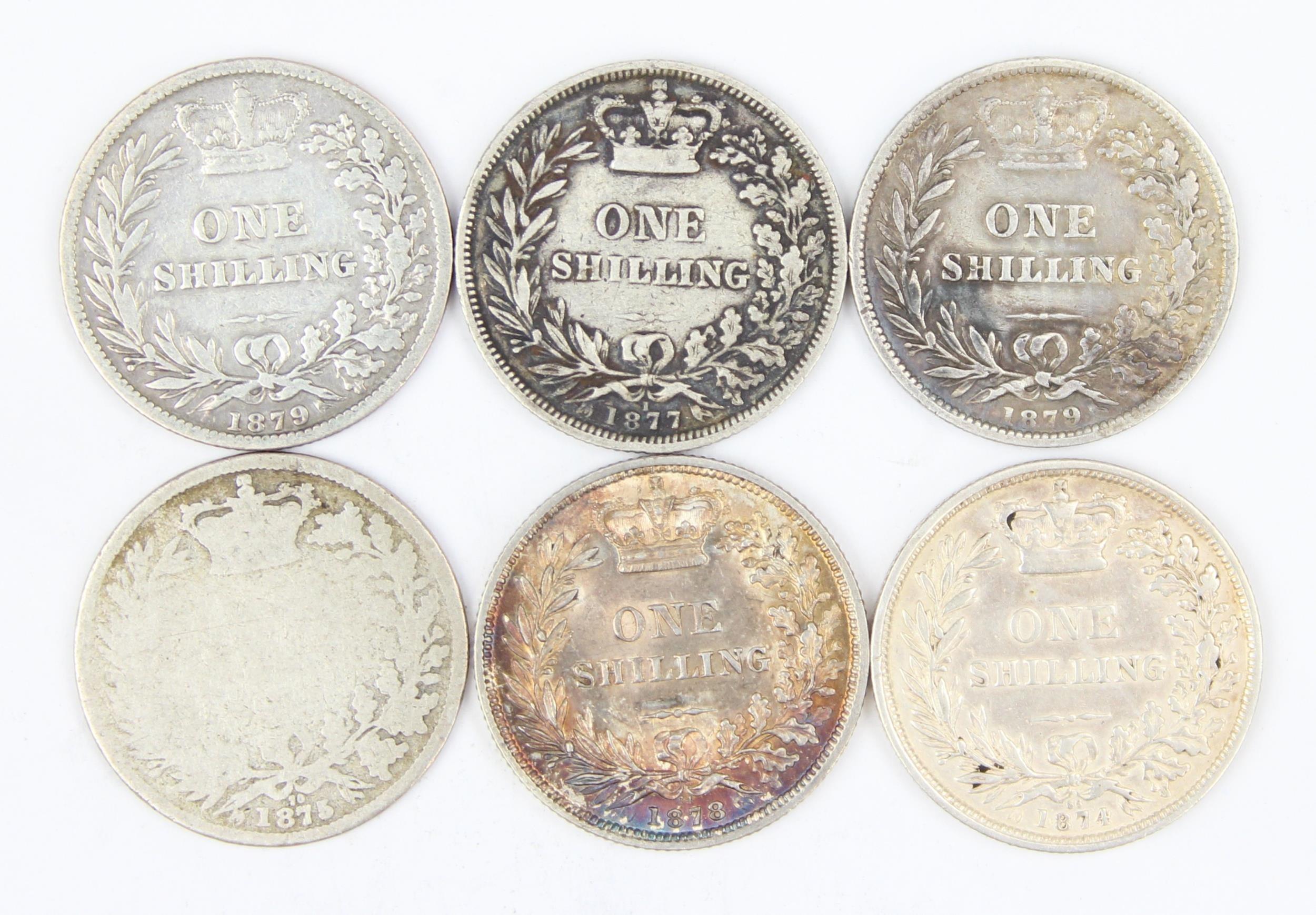 Single owner Shilling collection - Queen Victoria (1837-1901) - six ...