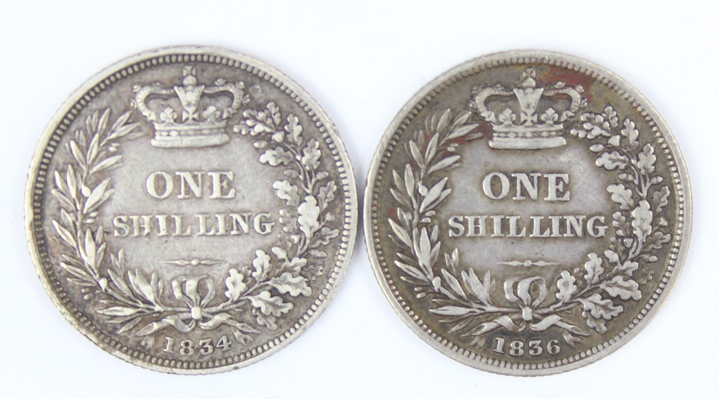 Single owner Shilling collection - William IV (1830-1837) - two silver ...