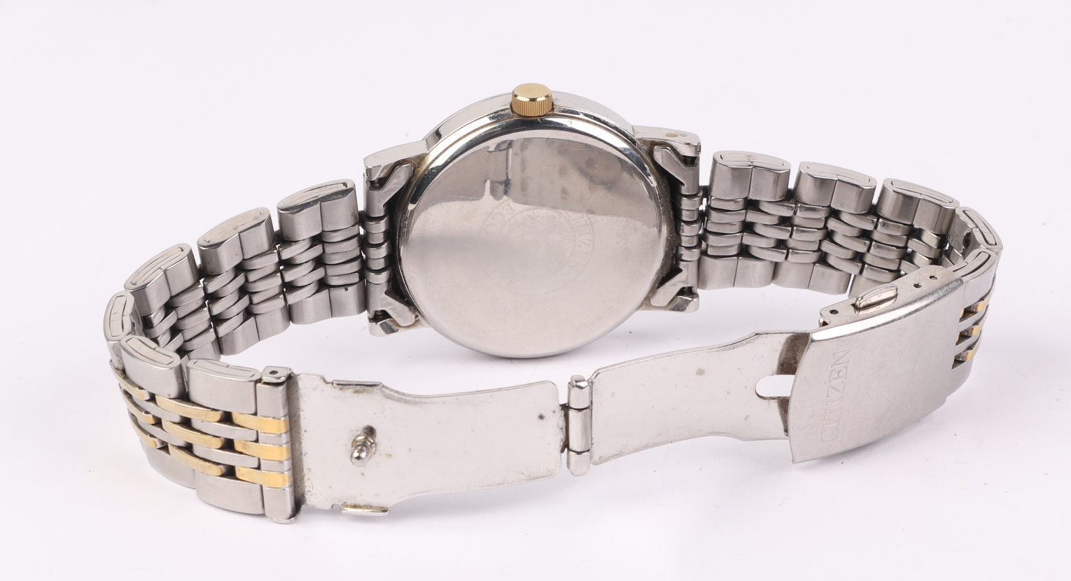 A gentleman's Citizen Eco-Drive WR50 wristwatch, the black dial with ...