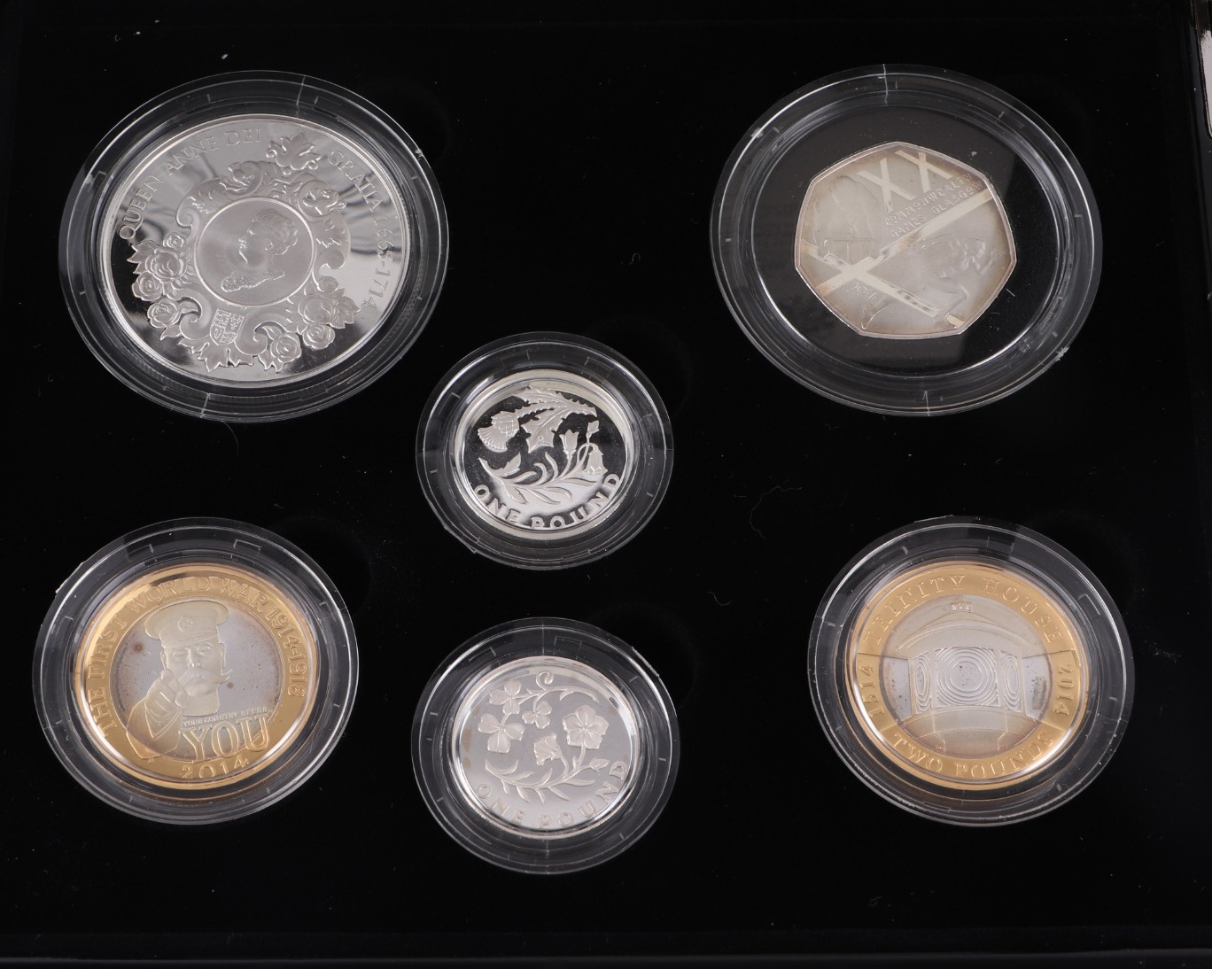Royal Mint silver proof sets, 2011 silver celebration and 2014 ...