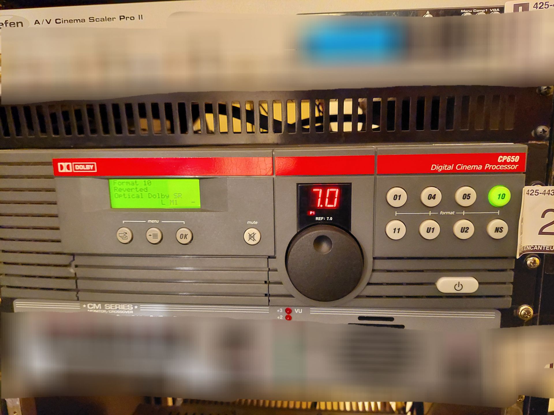 DOLBY CP650 — 8-CHANNEL CINEMA AUDIO PROCESSOR, AES/ANALOG INPUTS ...