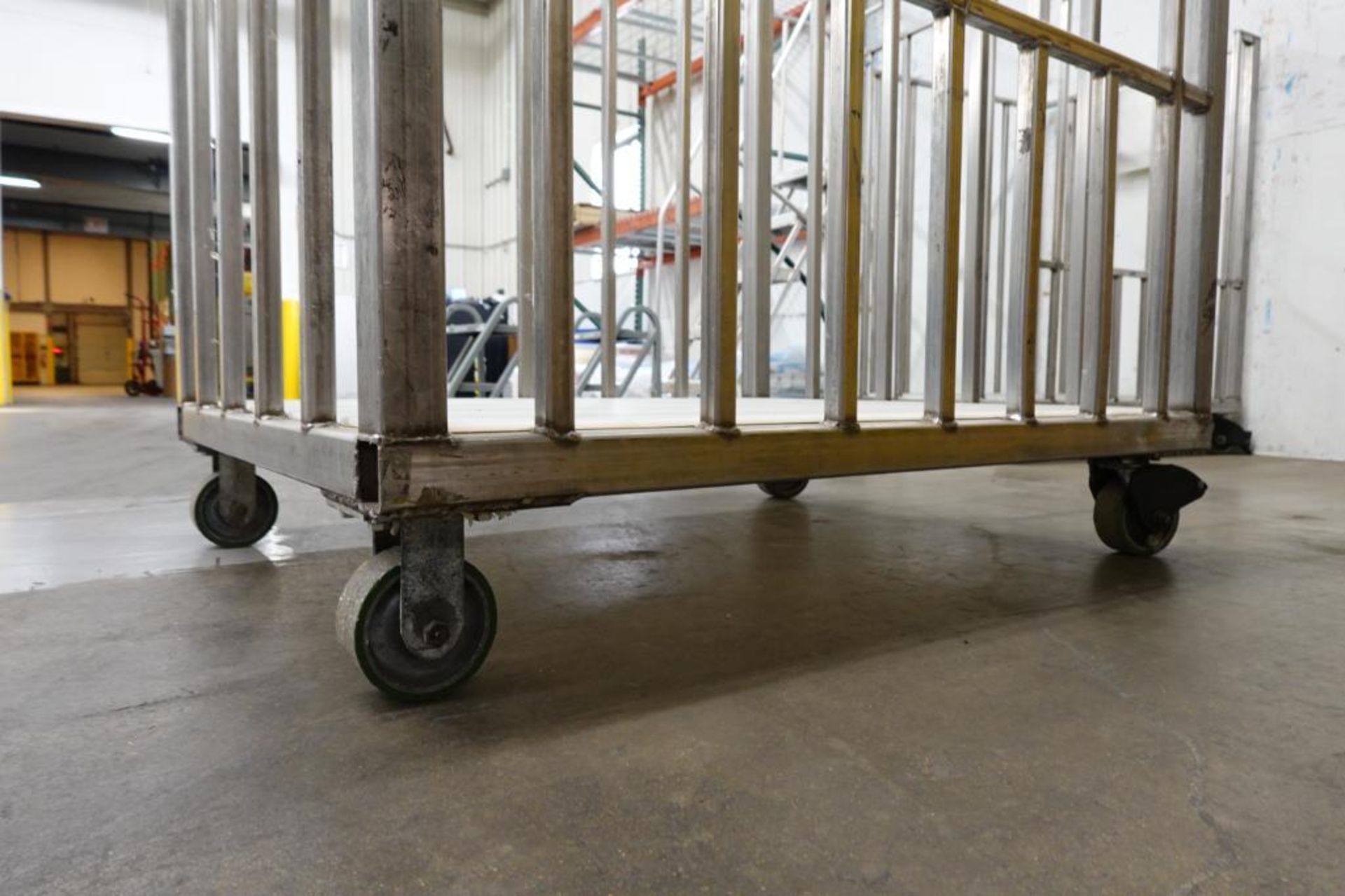 SS cardboard recycling carts, 48 in. x 40 in. x 56 in. tall, on casters ...