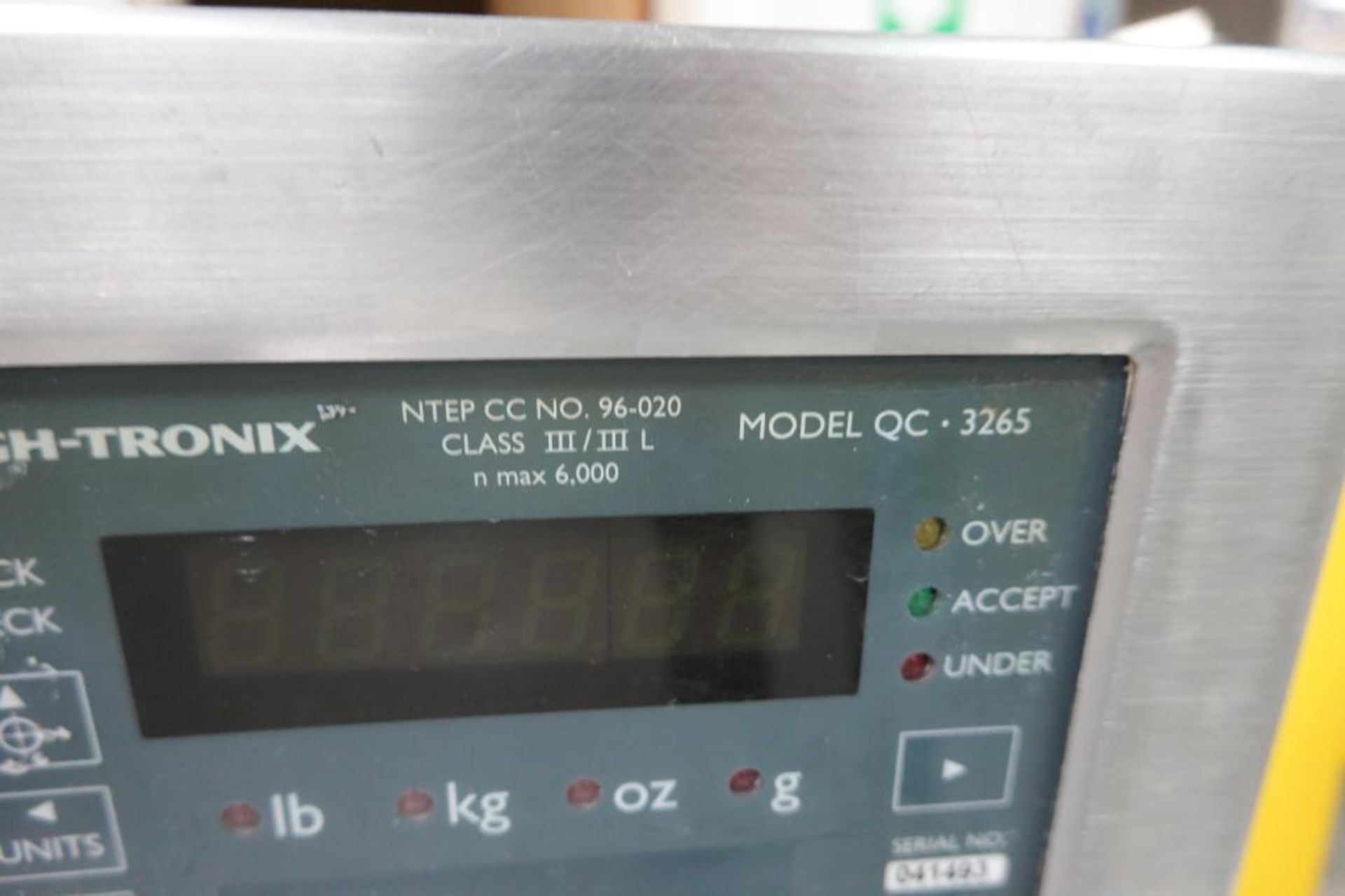 Avery Weigh-Tronix bench scale, Model QC 3265, 24 in. x 24 in., cart ...