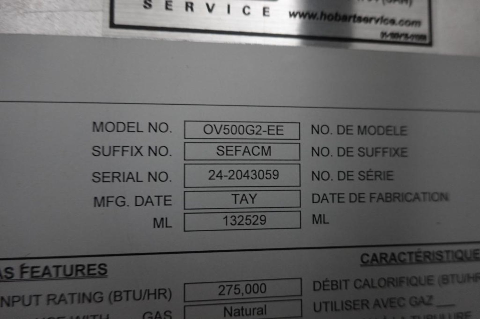 Baxter double rack oven, Model OV500G2-EE, MFG Date TAY, natural gas ...
