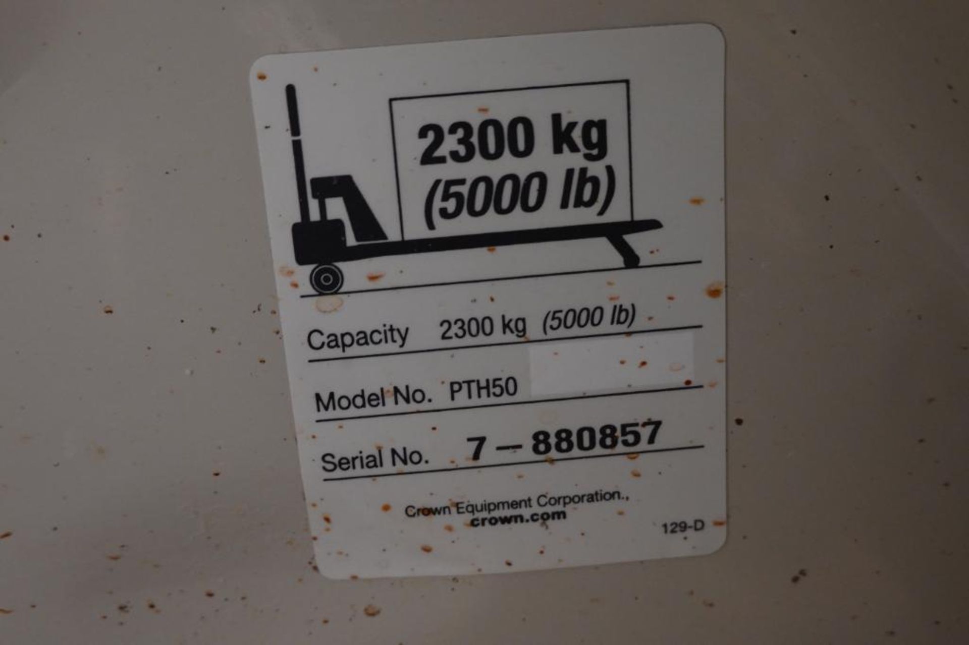 Crown hand pallet jack **{3rd Party Simple Rigging and Loading Fee: $25}**