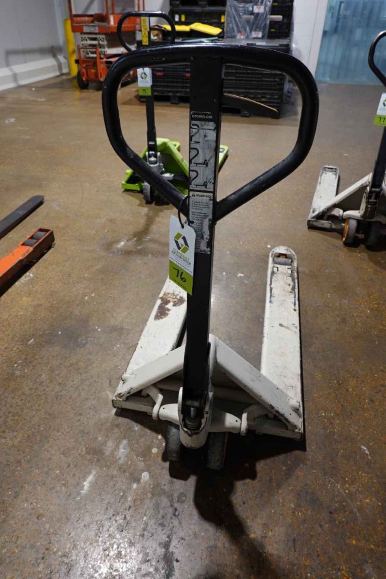 Crown hand pallet jack **{3rd Party Simple Rigging and Loading Fee: $25}**