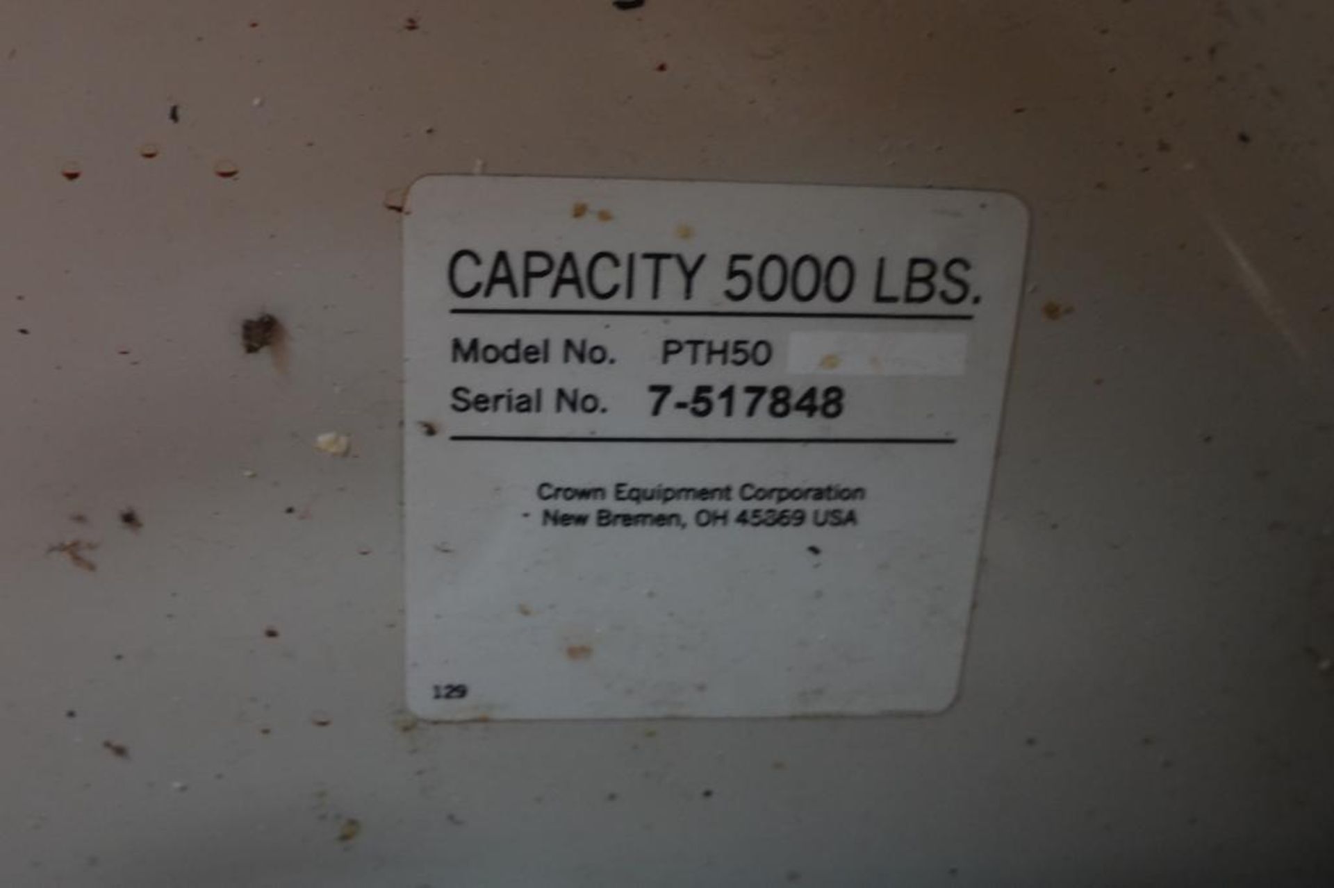 Crown hand pallet jack **{3rd Party Simple Rigging and Loading Fee: $25}**