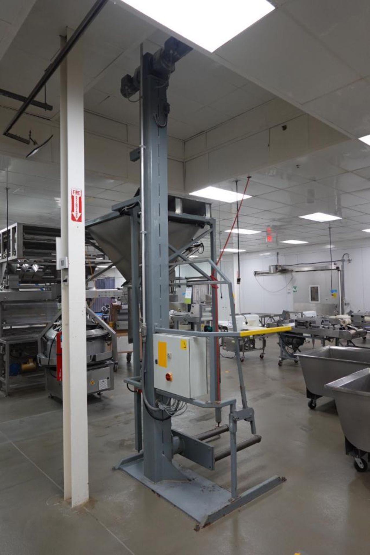 Sveba Dahlen Glimek trough lift with (2) SS dough troughs, 130 in. tall ...
