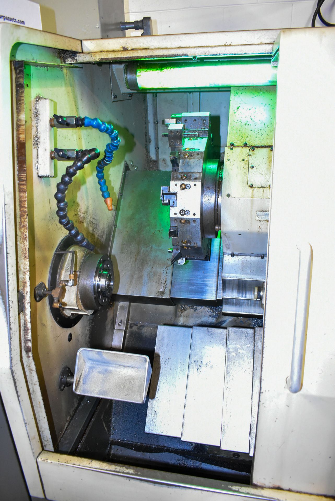 HARDINGE SG-42 CNC TURNING CENTER WITH GE FANUC SERIES 18T CNC CONTROL ...