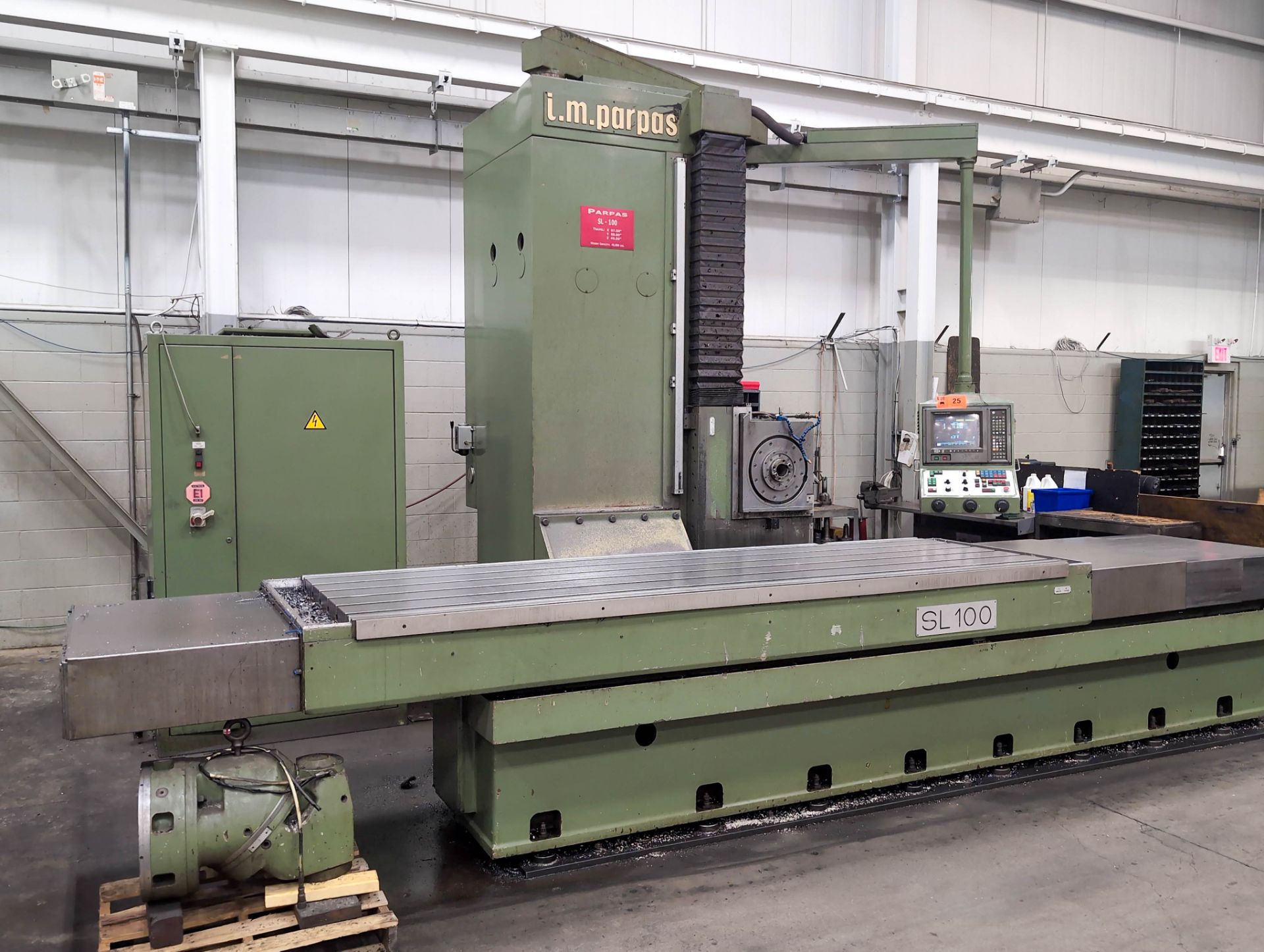 { Group of lots: 25, 26 } PARPAS SL100/2500 CNC BED TYPE HORIZONTAL ...