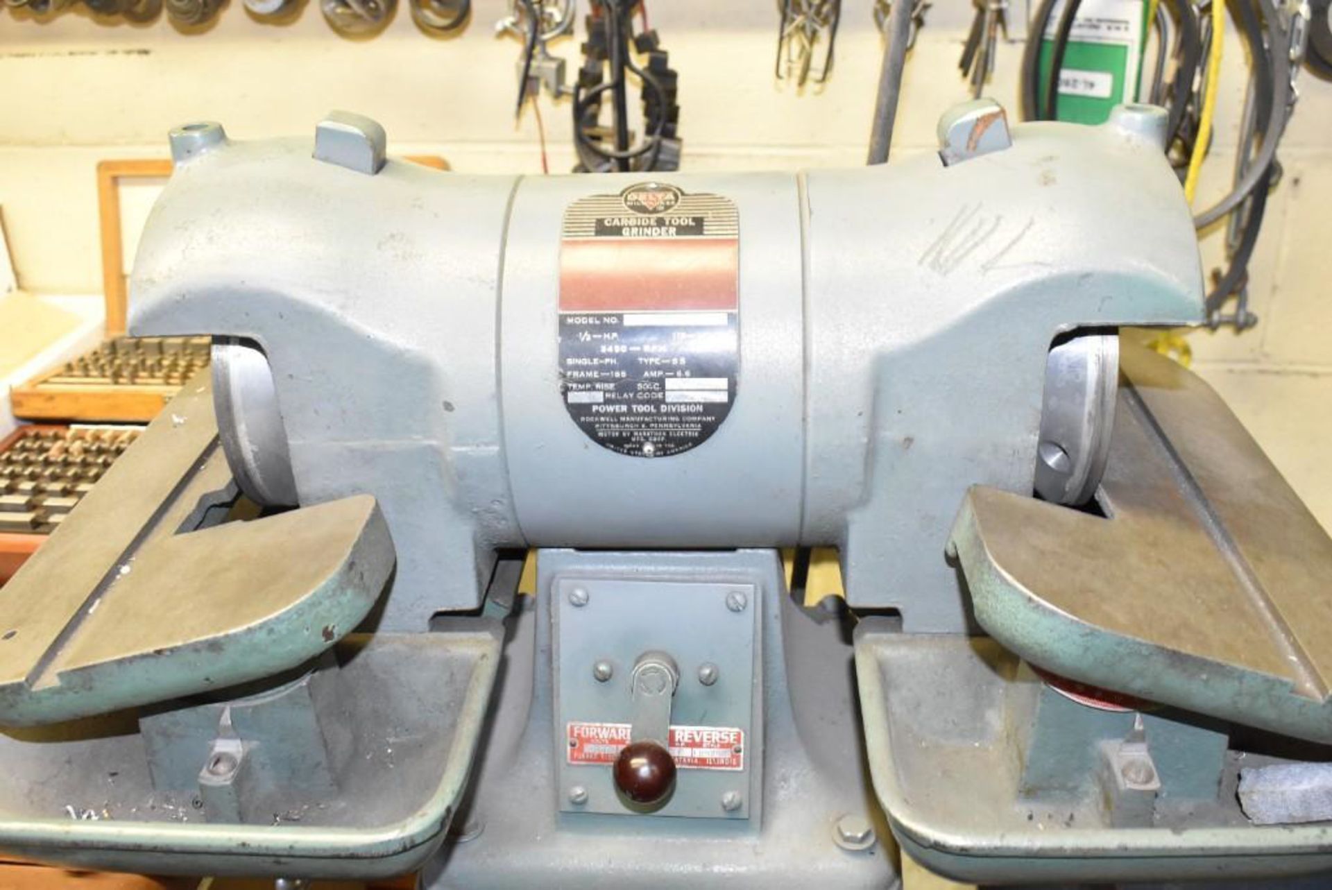 DELTA MILWAUKEE MODEL 23-505 CARBIDE TOOL GRINDER WITH ½ HP MOTOR, S/N N/A