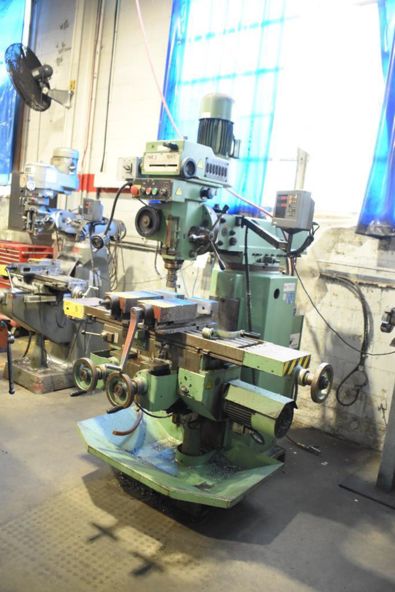 TOS FNK2 VERTICAL MILL WITH 49" X 10” T-SLOT TABLE, SPEEDS UP TO 4500 ...