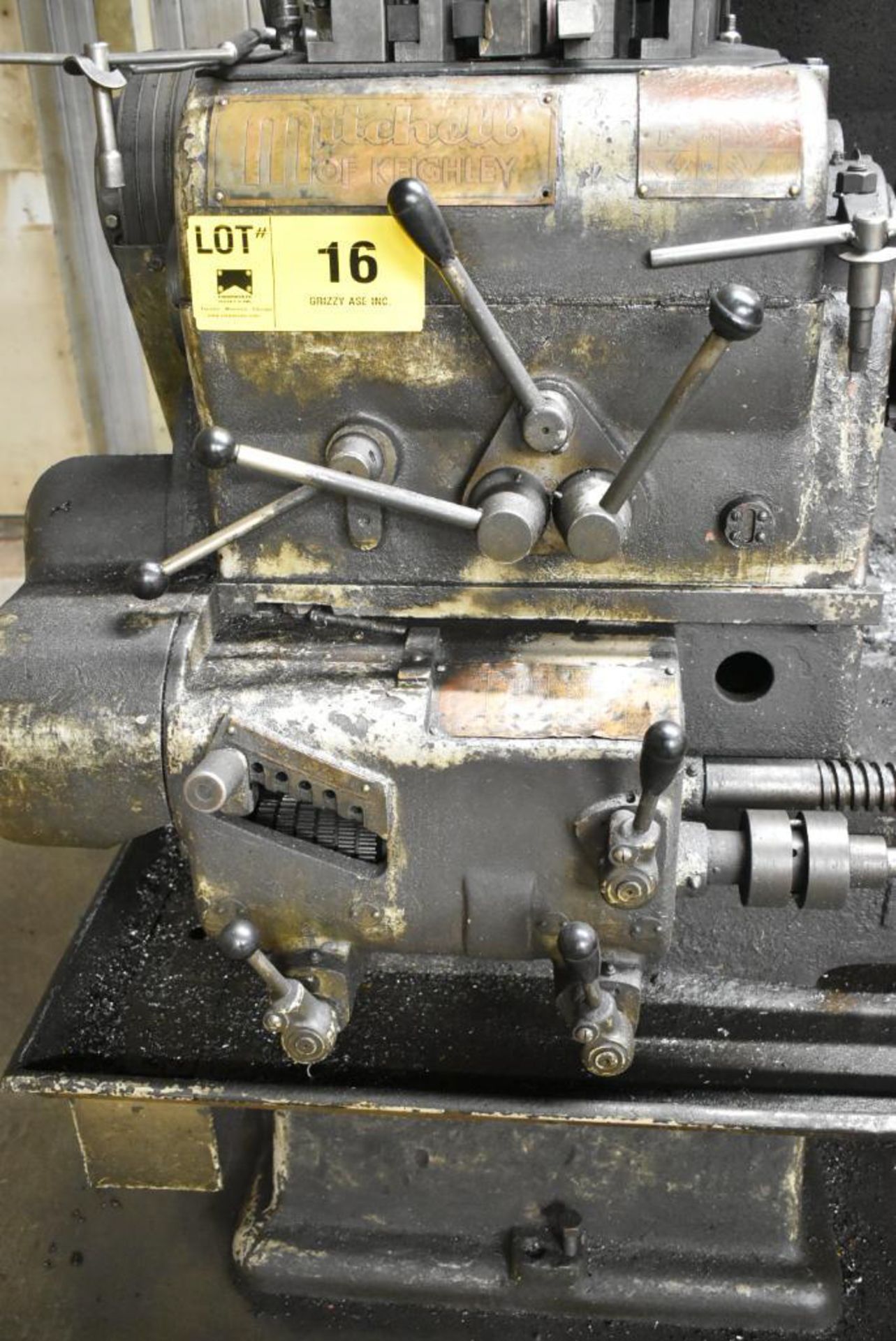 MITCHELL OF KEIGHLEY GAP BED ENGINE LATHE WITH 16” SWING OVER BED, 32 ...