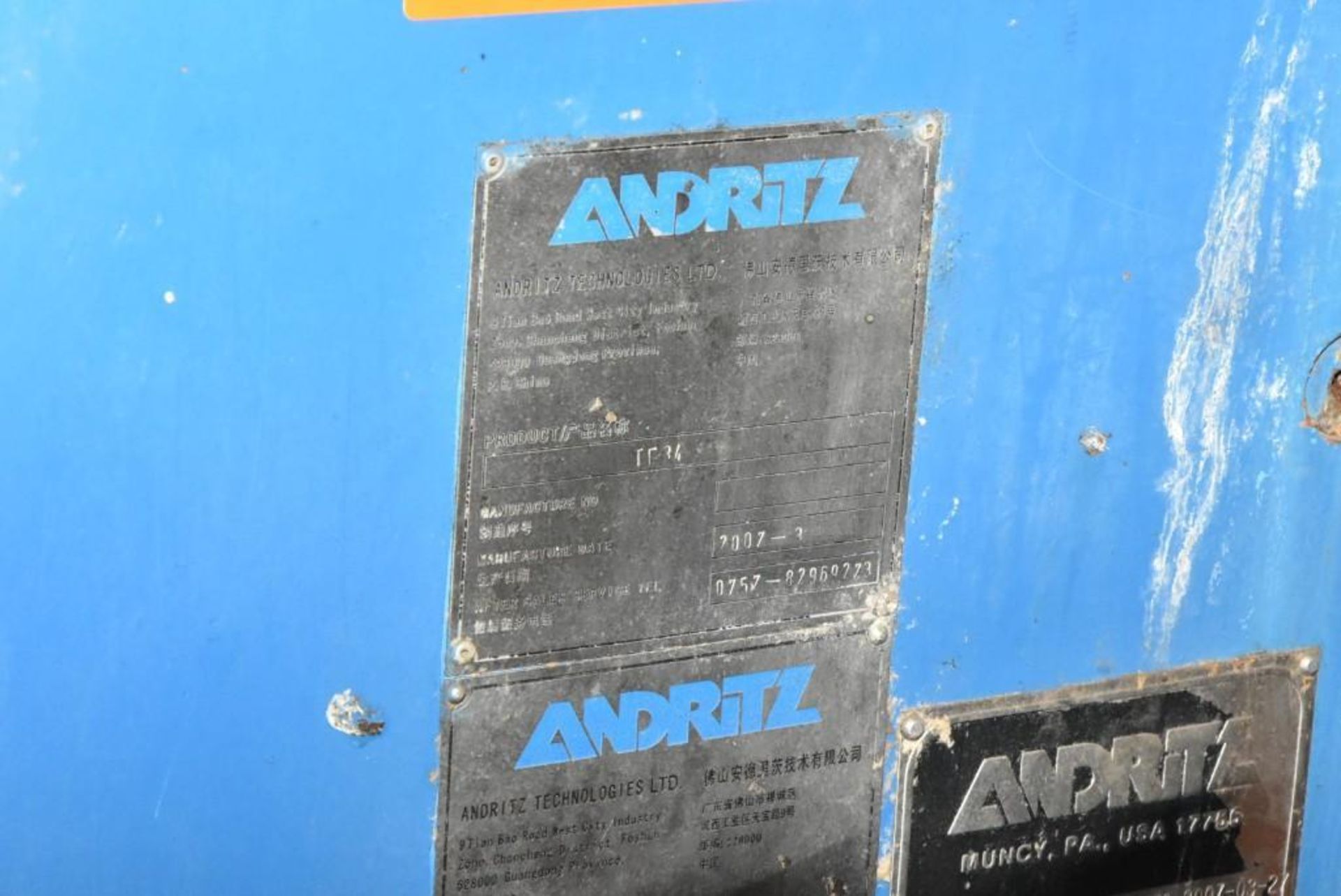 { Choice of lots: 1249 } ANDRITZ (2007) TF34 TWINFLO 34" DOUBLE DISC ...