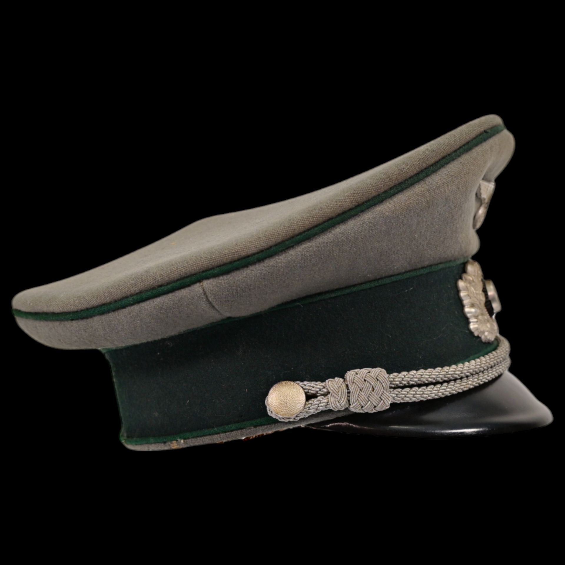 WWII Nazi German Mountain Troop, JAGER, Officer visor cap, featuring ...