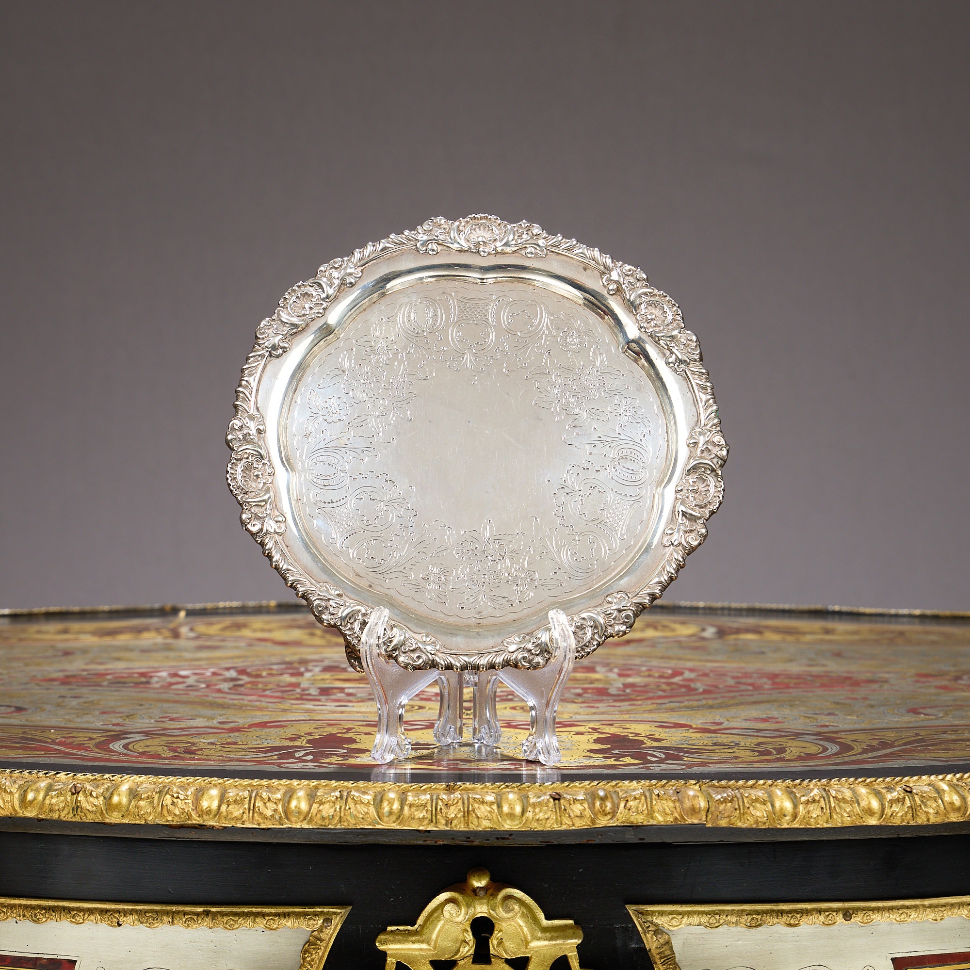A GEORGE III STERLING SILVER SALVER, SHEFFIELD, 1817the early 19th ...
