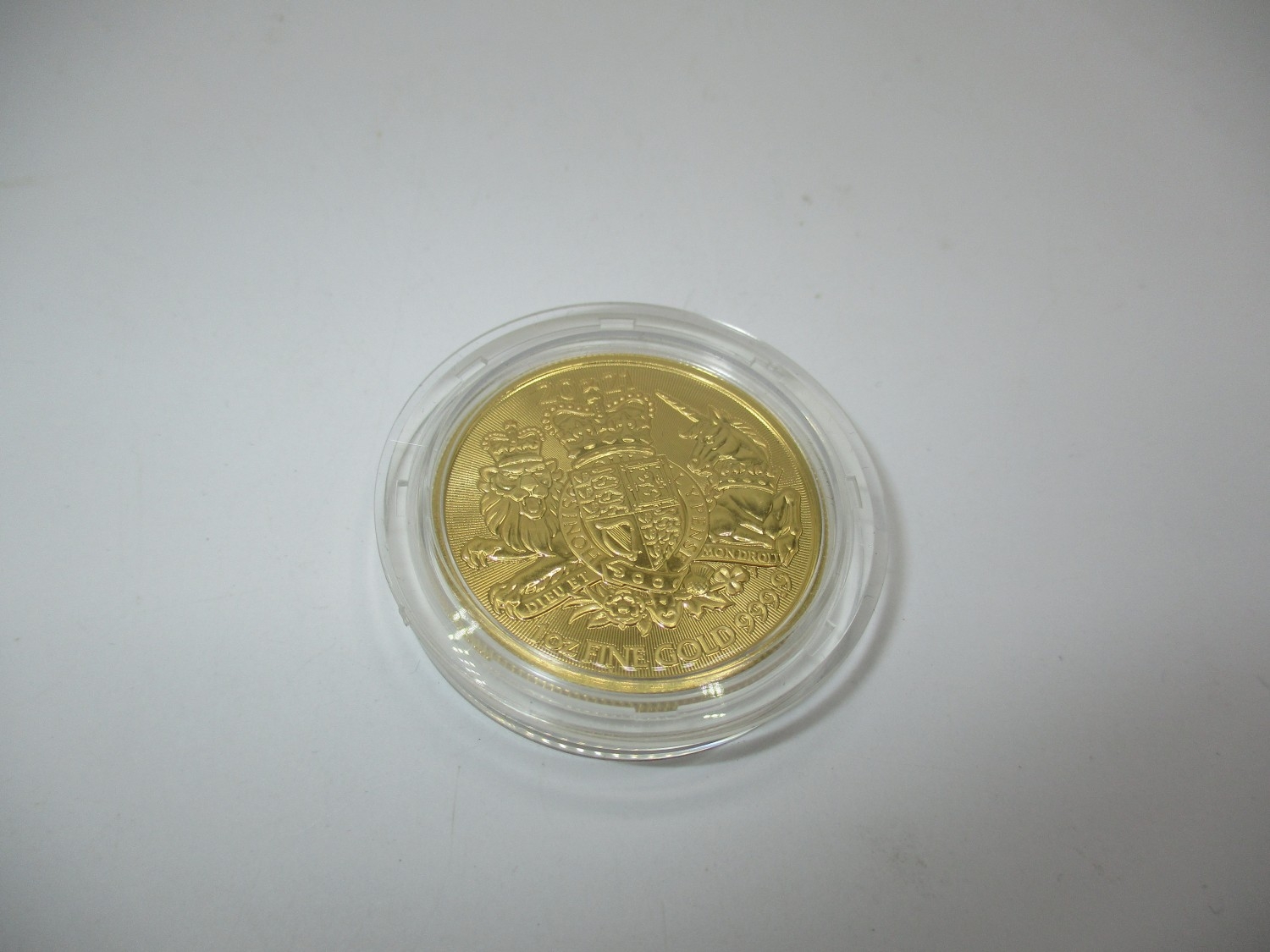 2021 Gold 100 Pound Coin 1oz Fine Gold 999.9, Royal Coat of Arms