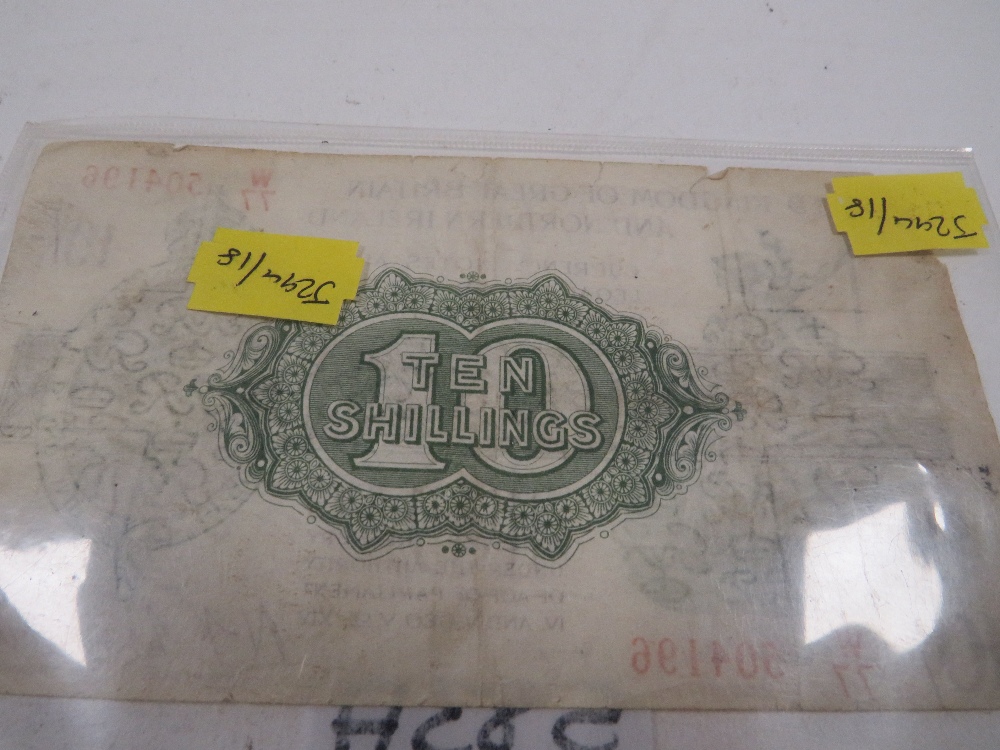 A WARREN FISHER TREASURY 10 SHILLING NOTE, prefix W/77