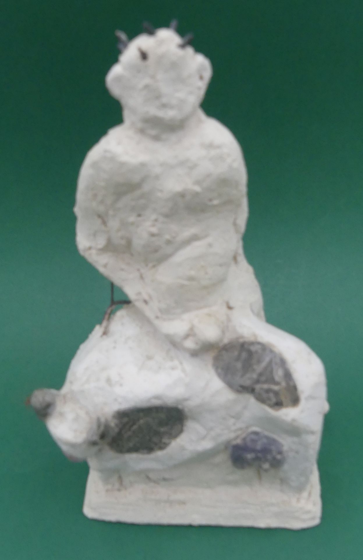 erotische Figur aus Stuck, in Boden signiert S.Sic., H-19 cm.