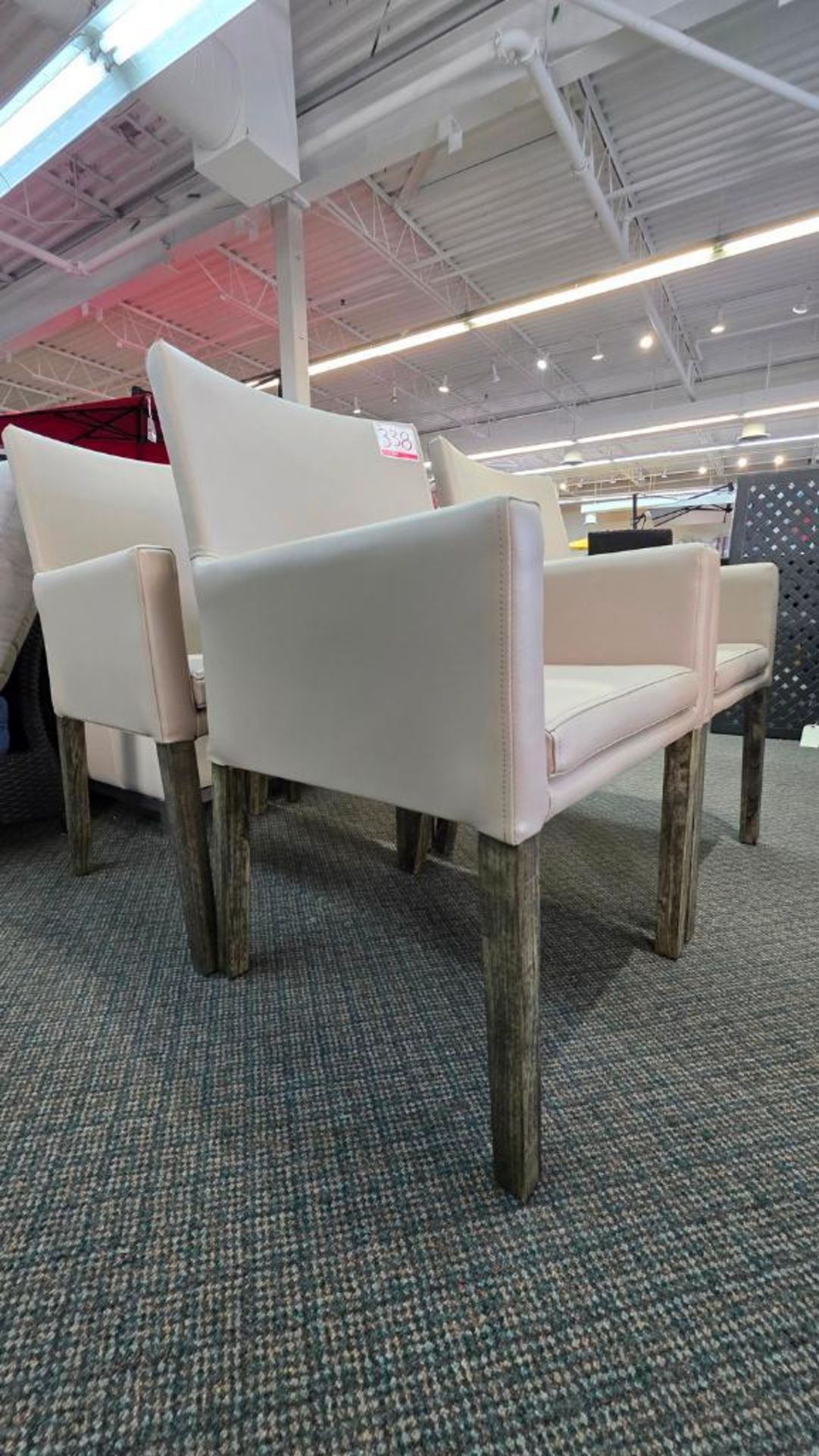 UNITS - COPA MARINE LEATHER DINING CHAIRS (ONLY 2 HAVE CUSHIONS) (MSRP ...