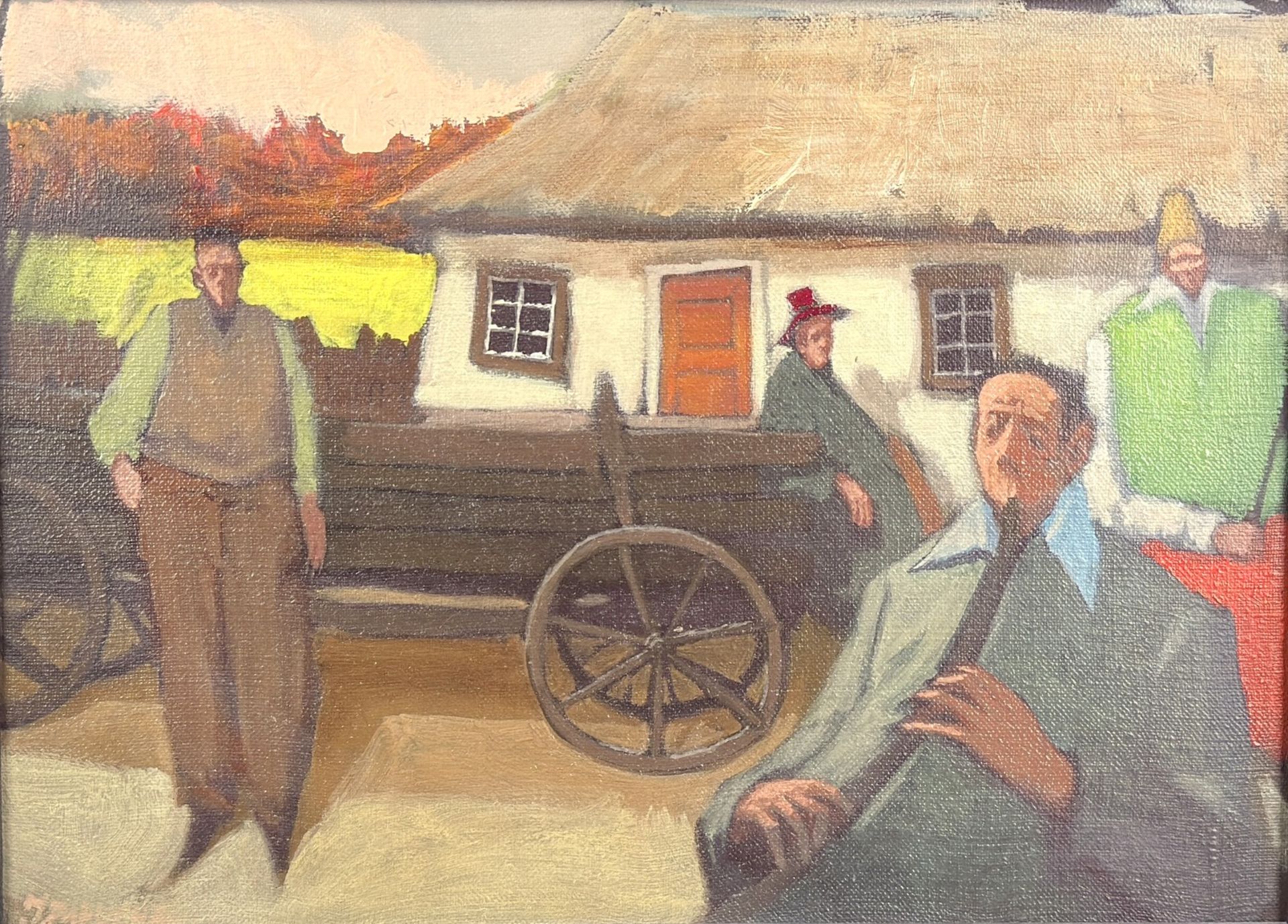 Palucha, Jacek, 1966 Tschenstochau: "Der Flötenspieler"Öl auf Leinwand ...
