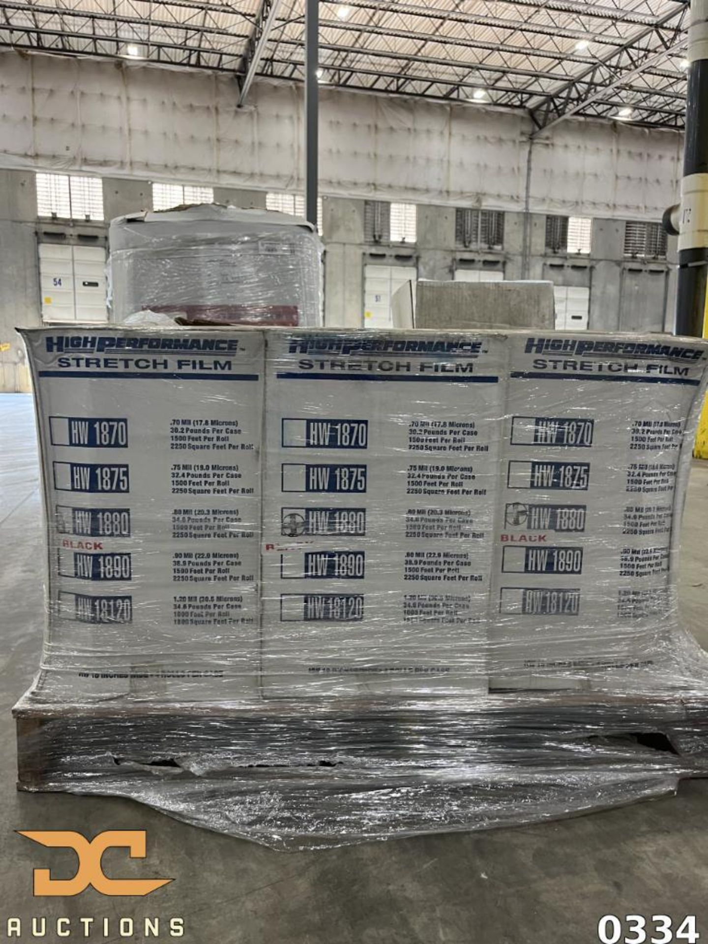 (9) High Performance Stretch Film Black 4 per case Loading Fee $25
