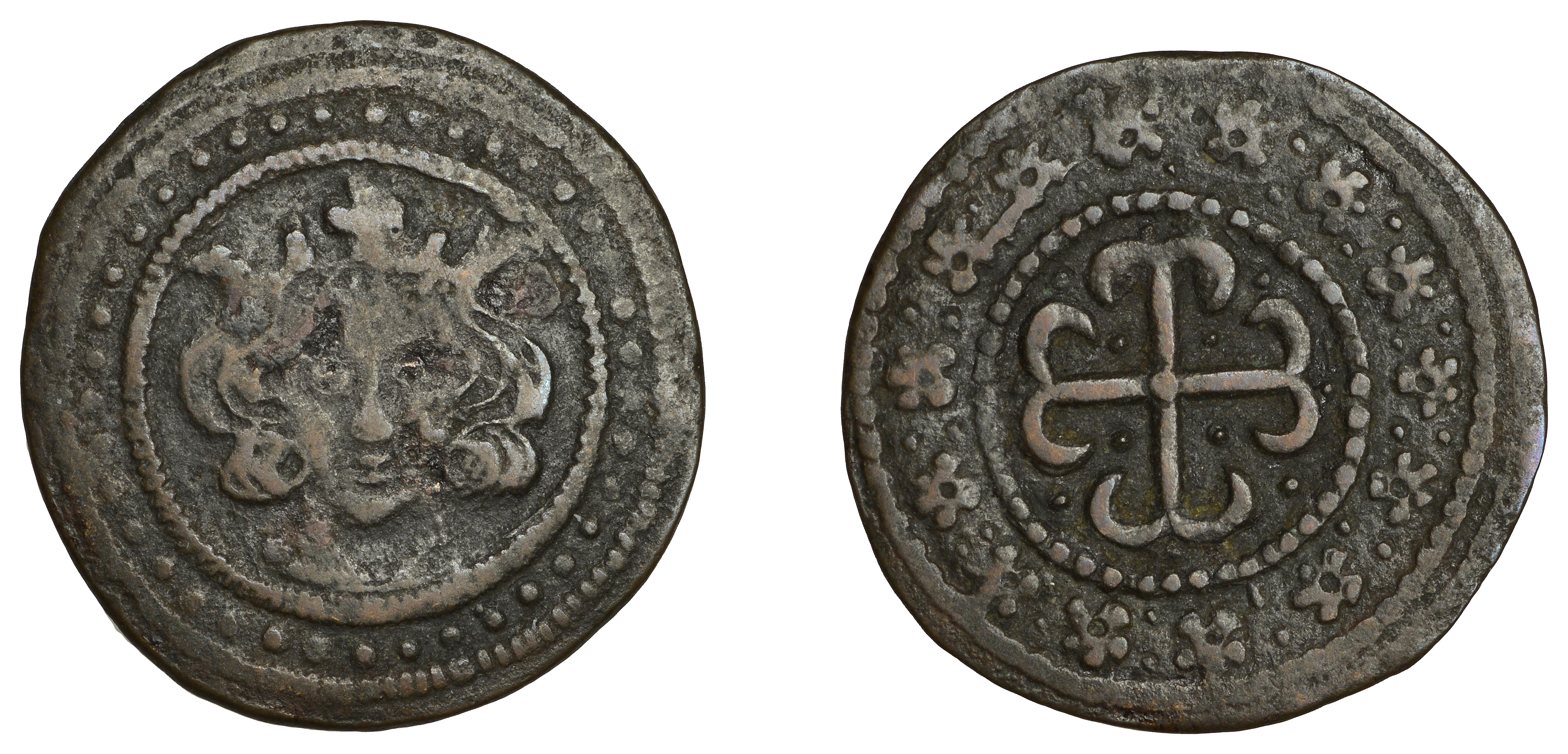 England, Sterling Bust Jetons, c. 1280-1345, Edward I, Fox irregular, c ...
