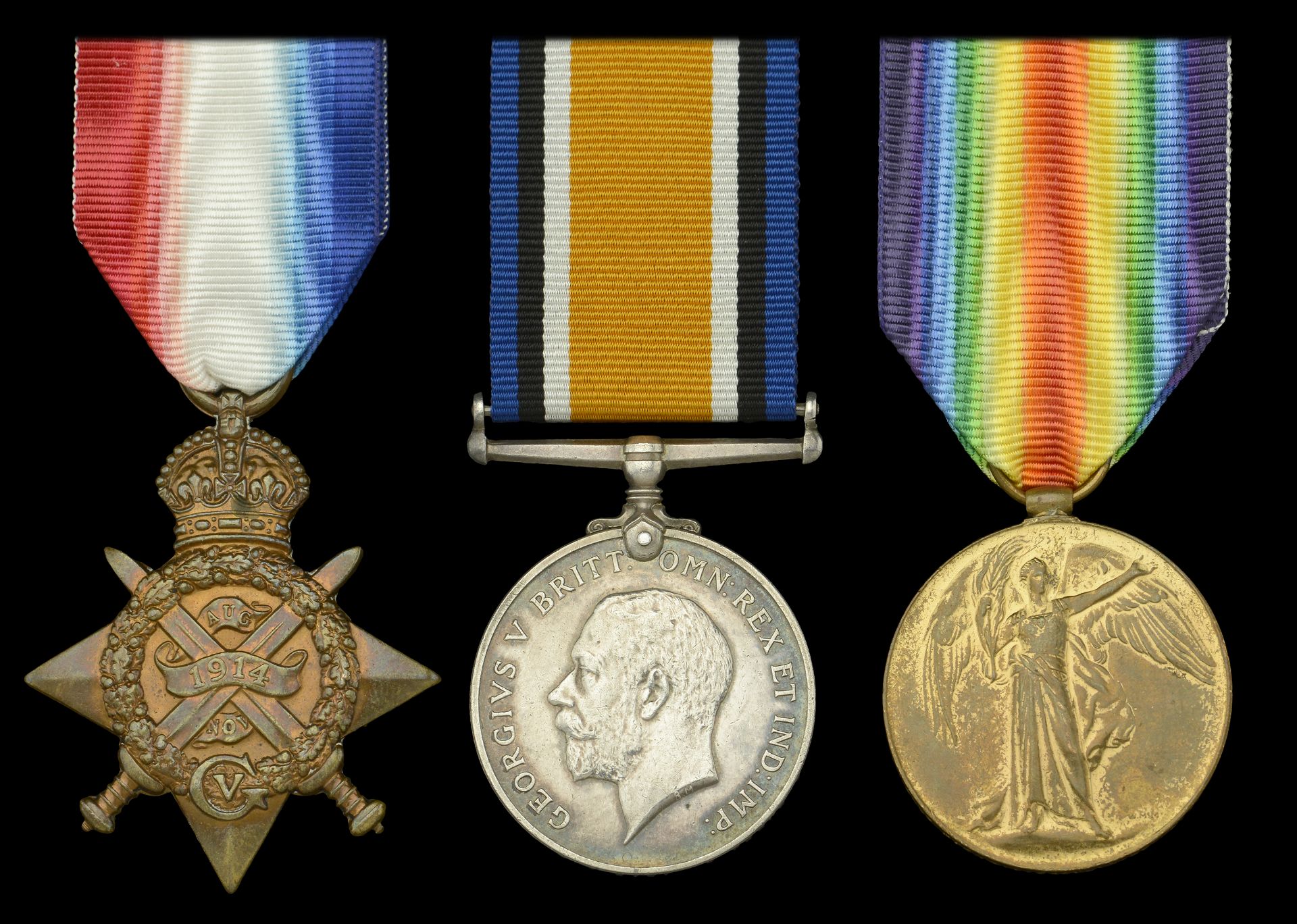 Three: Private G. V. East, Royal Berkshire Regiment 1914 Star (8609 Pte ...