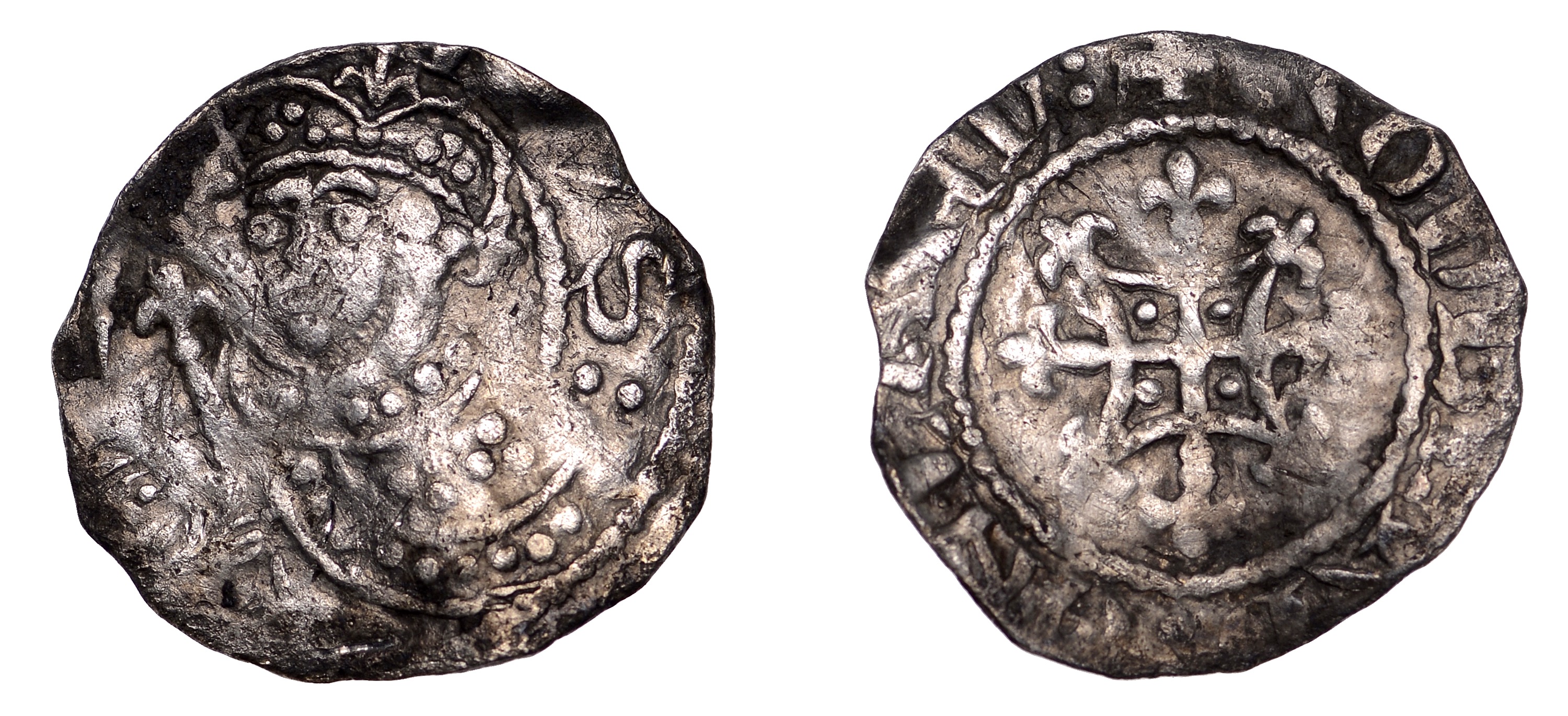 Henry I (1100-1135), Penny, Quadrilateral on Cross Fleury type [BMC XV ...