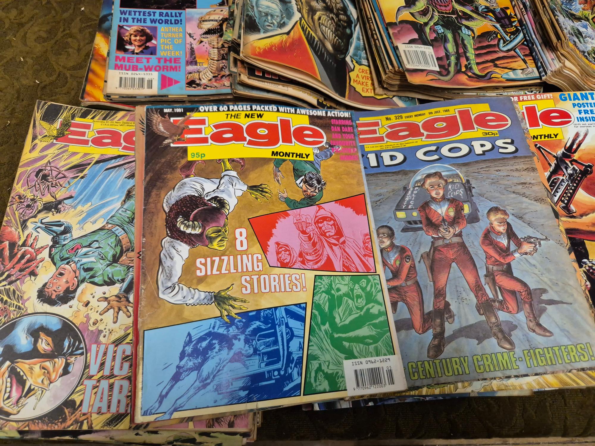 Approximately 225 vintage 1980's and 90's Eagle comics