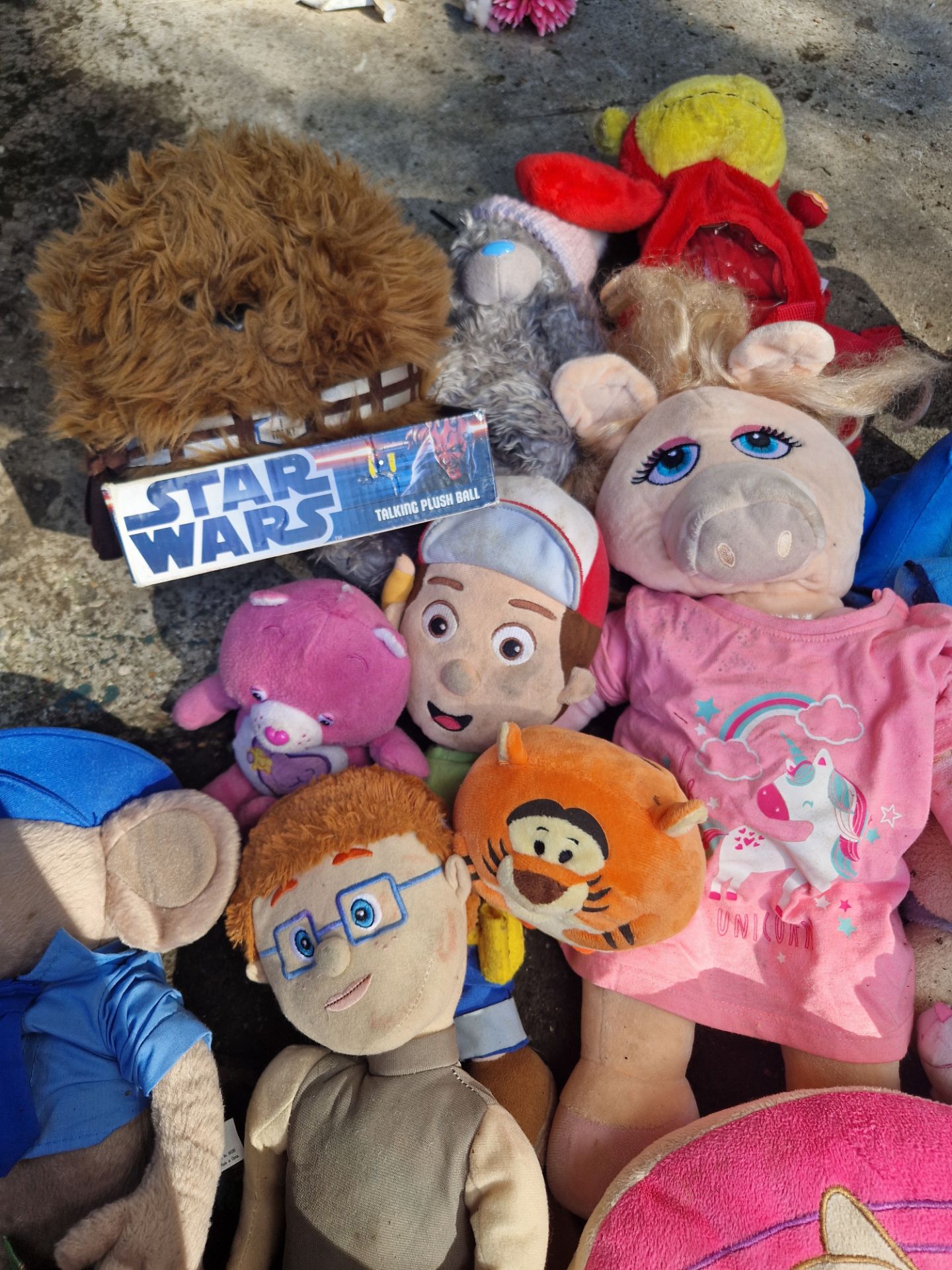 Selection of teddies small and medium few large miss piggy star wars ...