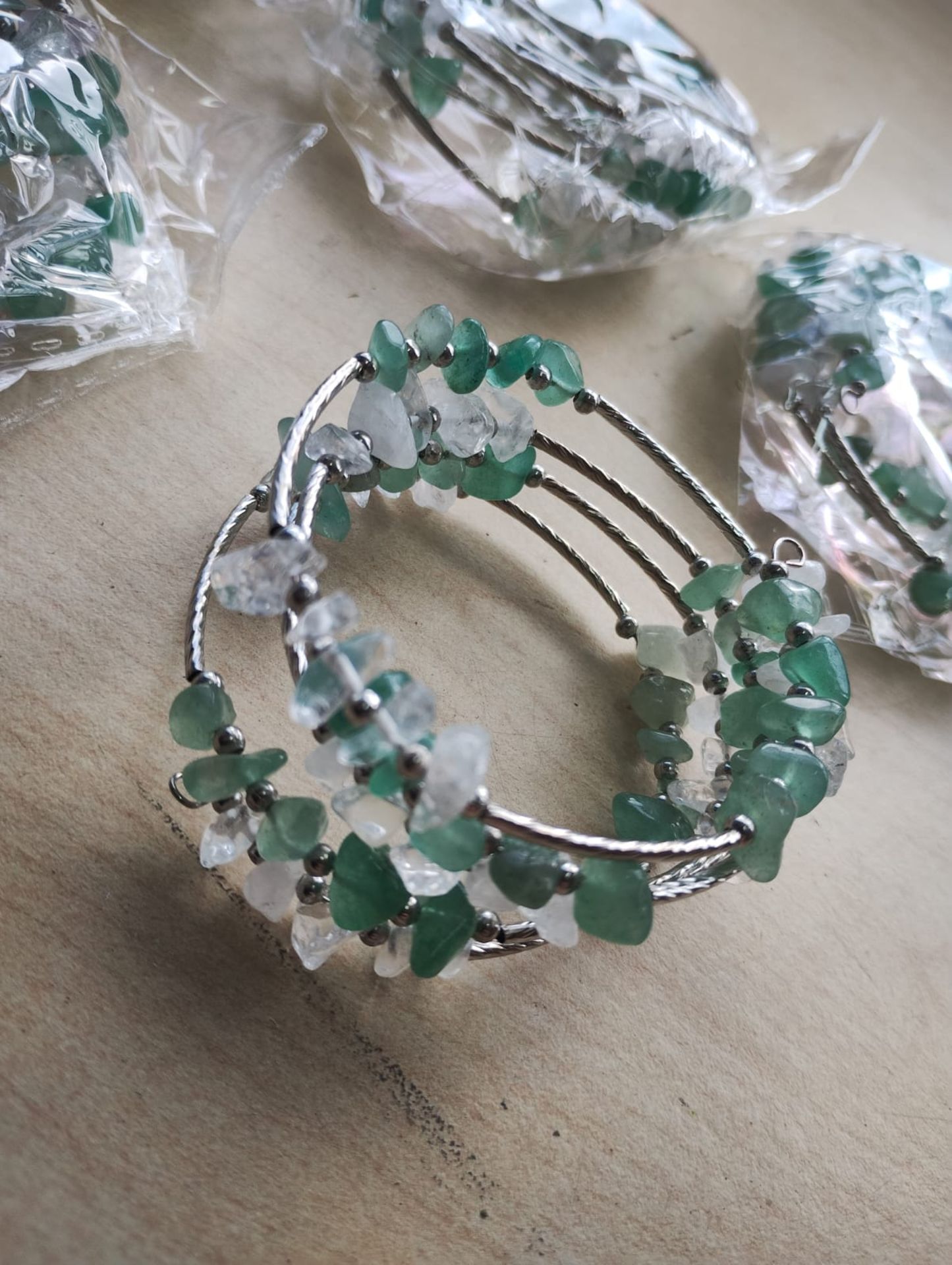 Advenrine Crystal Chip 4 strand wrap around bangle Joblot of 7 - brand ...