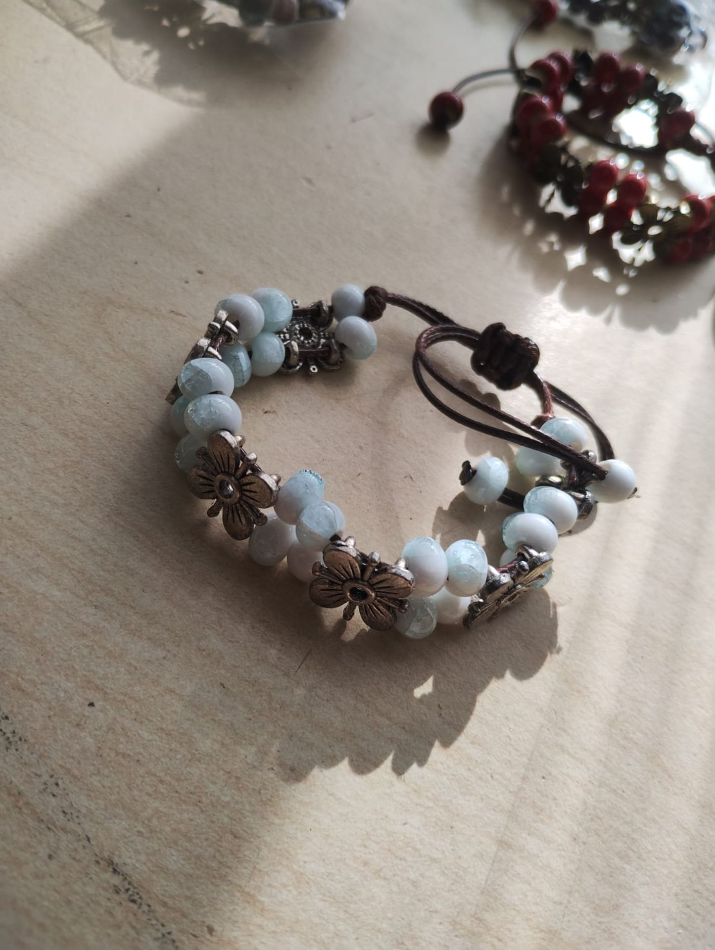 Mixed Gypsy Style Floral Beaded adjustable bracelet job lot of 11 ...