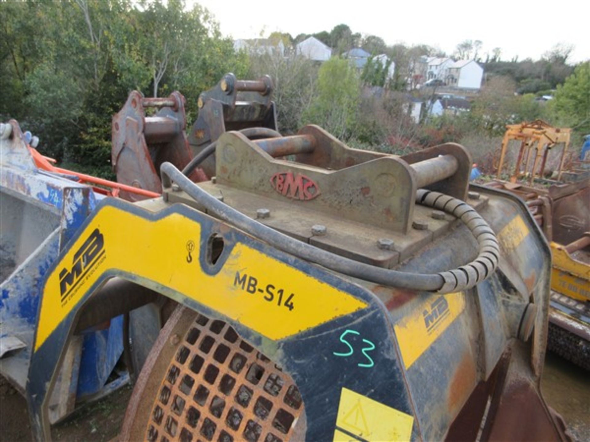 MB hydraulic rotating grading bucket, model MB-S14 54, serial no ...