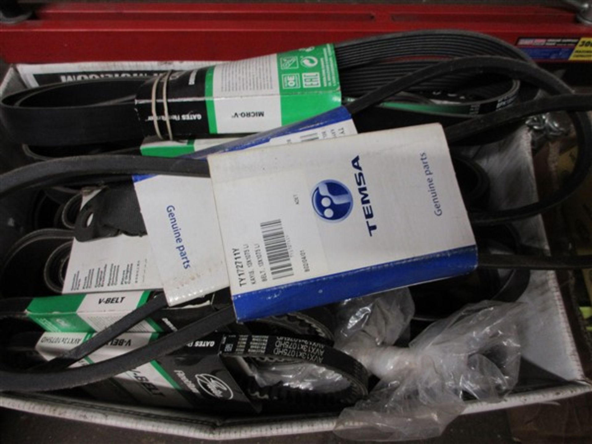 Box of various fan belts