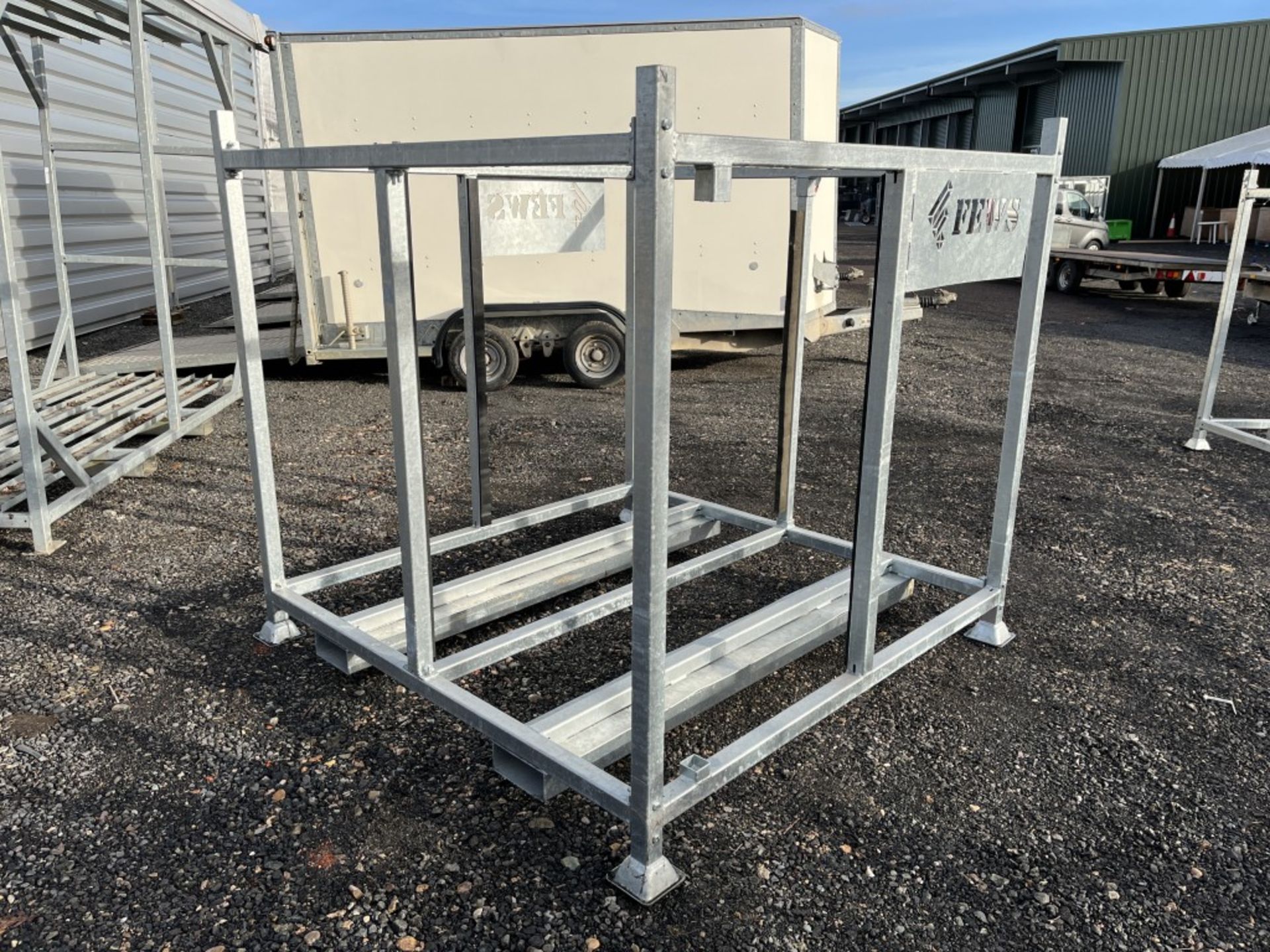 Galvanised steel table stillage Additional Information:To fit 5ft round ...
