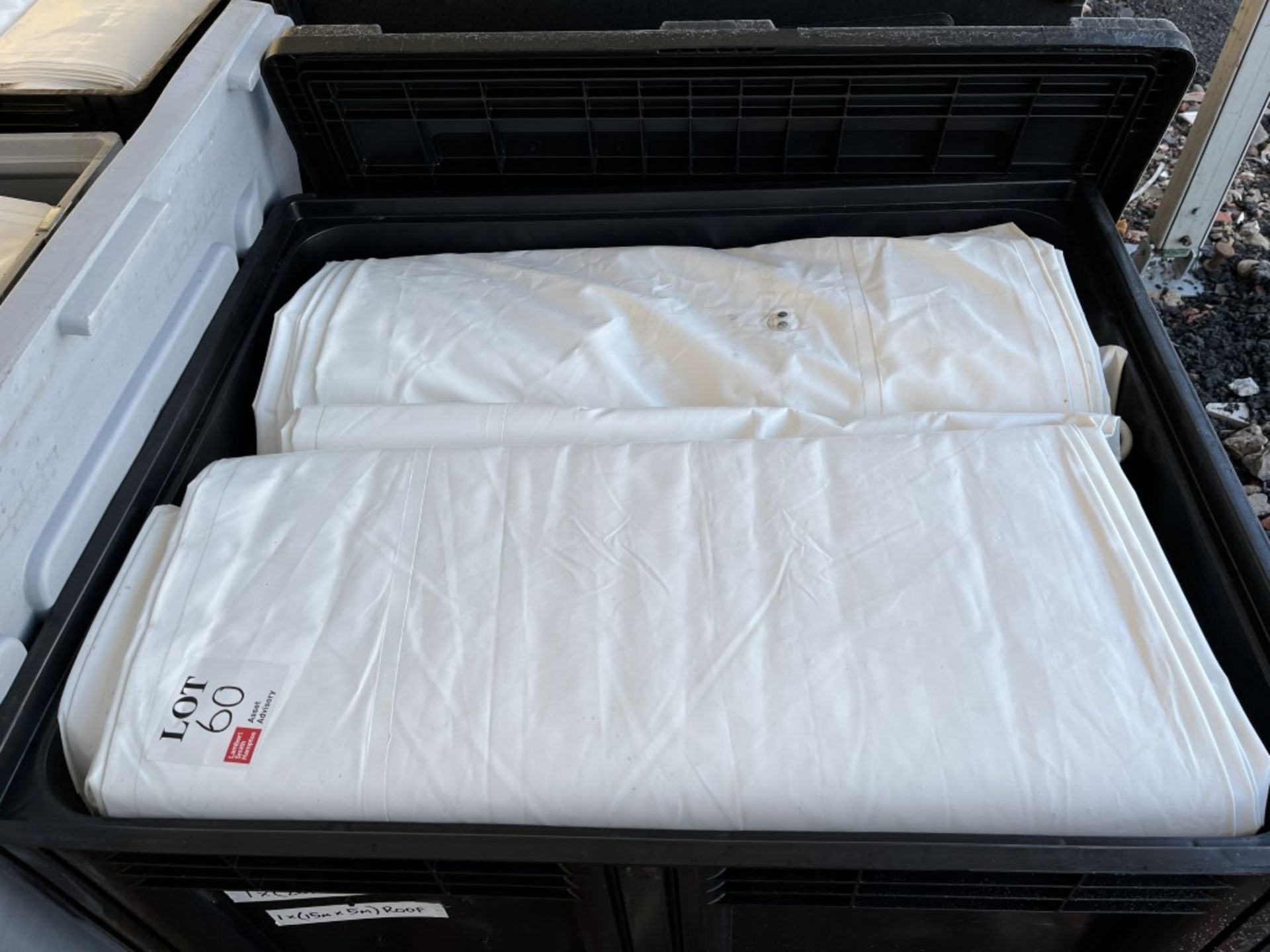 2 - 20m x 5m premium white PVC roofs, with 1 - 15m x 5m premium white ...
