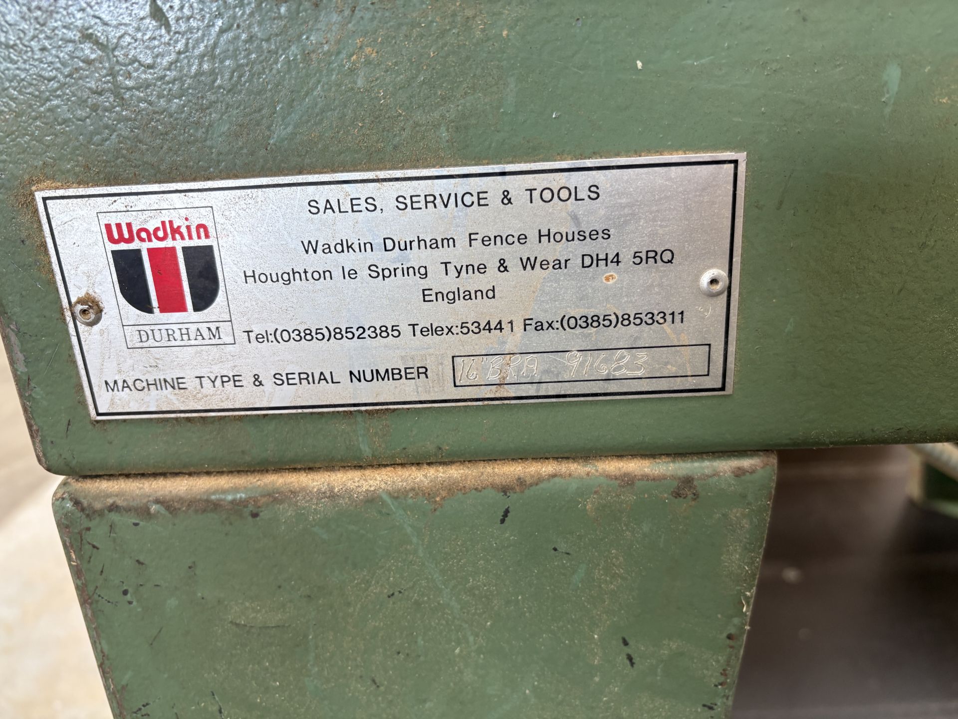 WADKIN BRA400 Radial Arm Saw S/N 91683 -(3PH) Please note there is a £ ...