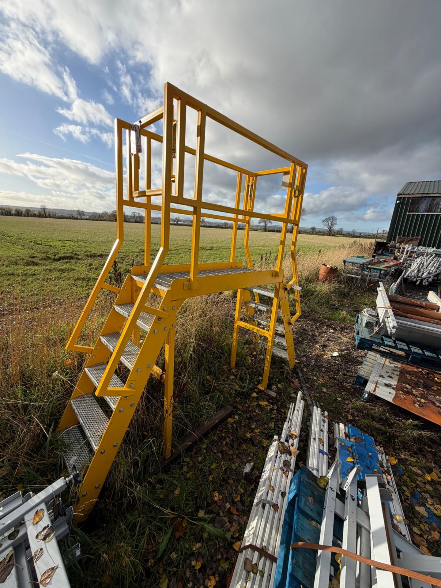 Double Sided Up & Over 5 Step Pedestrian Gantry with safety gate at ...