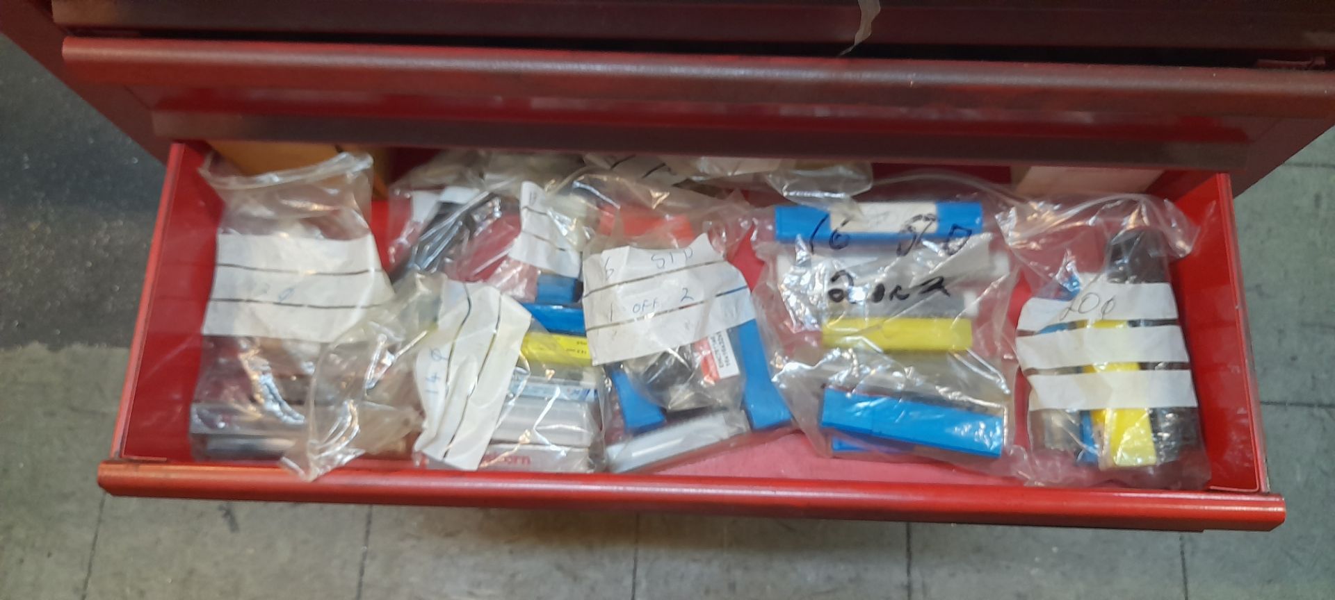 Talco six drawer mobile tool chest & contents of tool holders, cutters ...