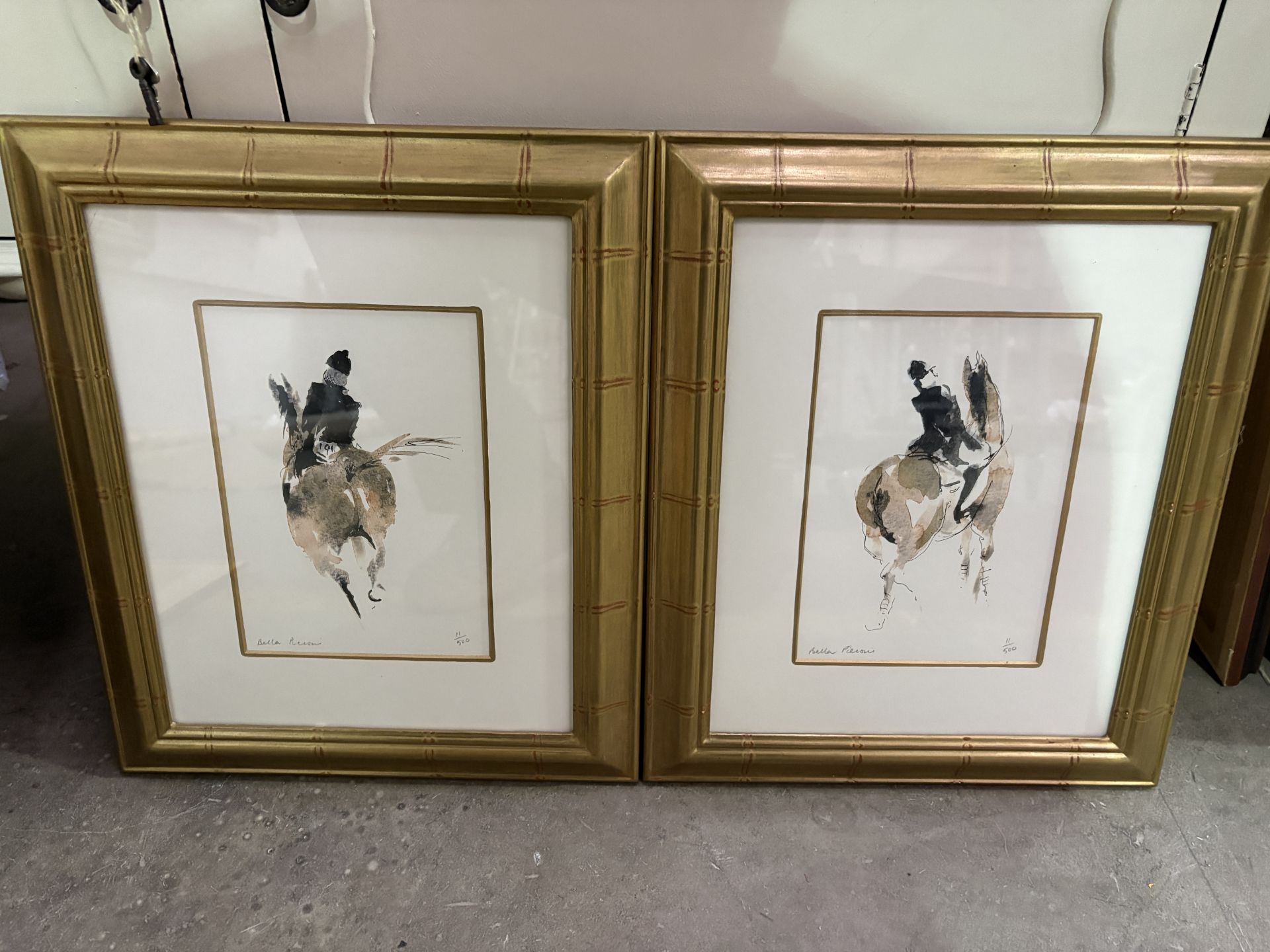A Pair of Bella Pieroni 'Equestrian' Signed Prints (11/500). (Please ...