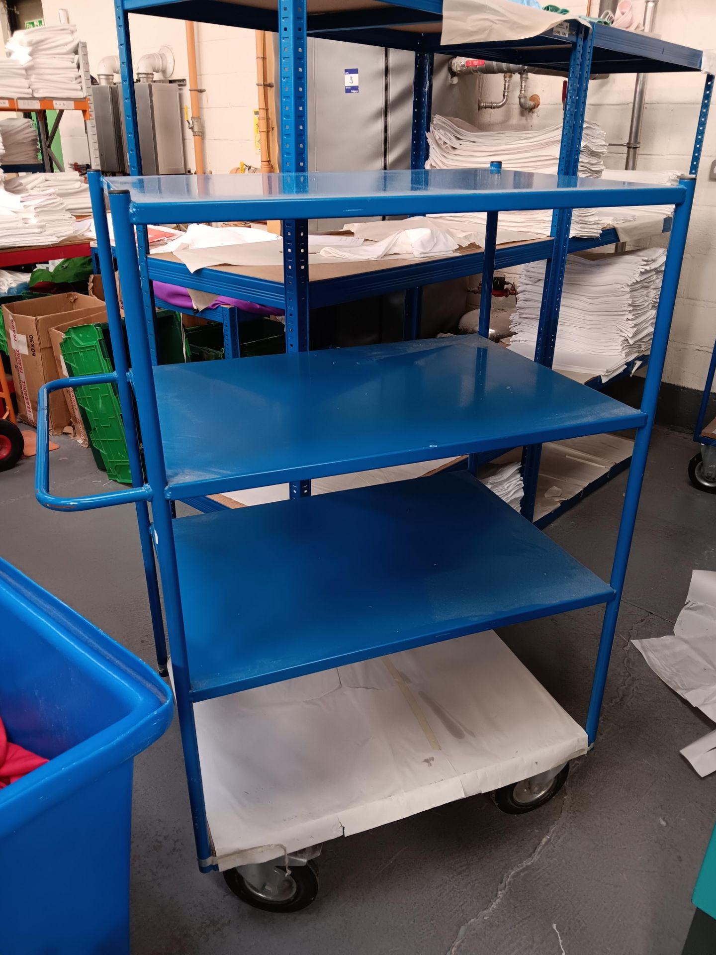 2 x Brancepeth Metal 4-Tier Storage Trolleys