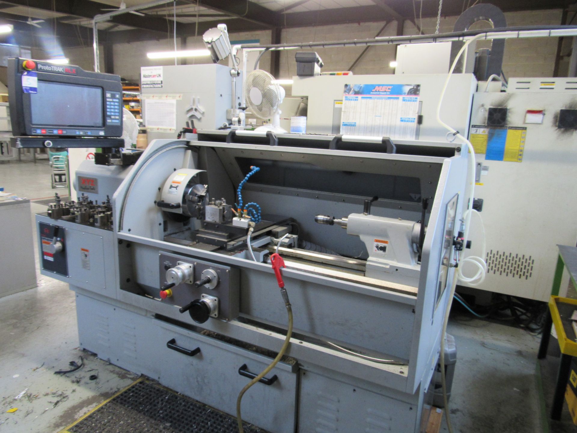 XYZ RLX355 CNC lathe with Proto Trak RLX control 2023, Serial number ...