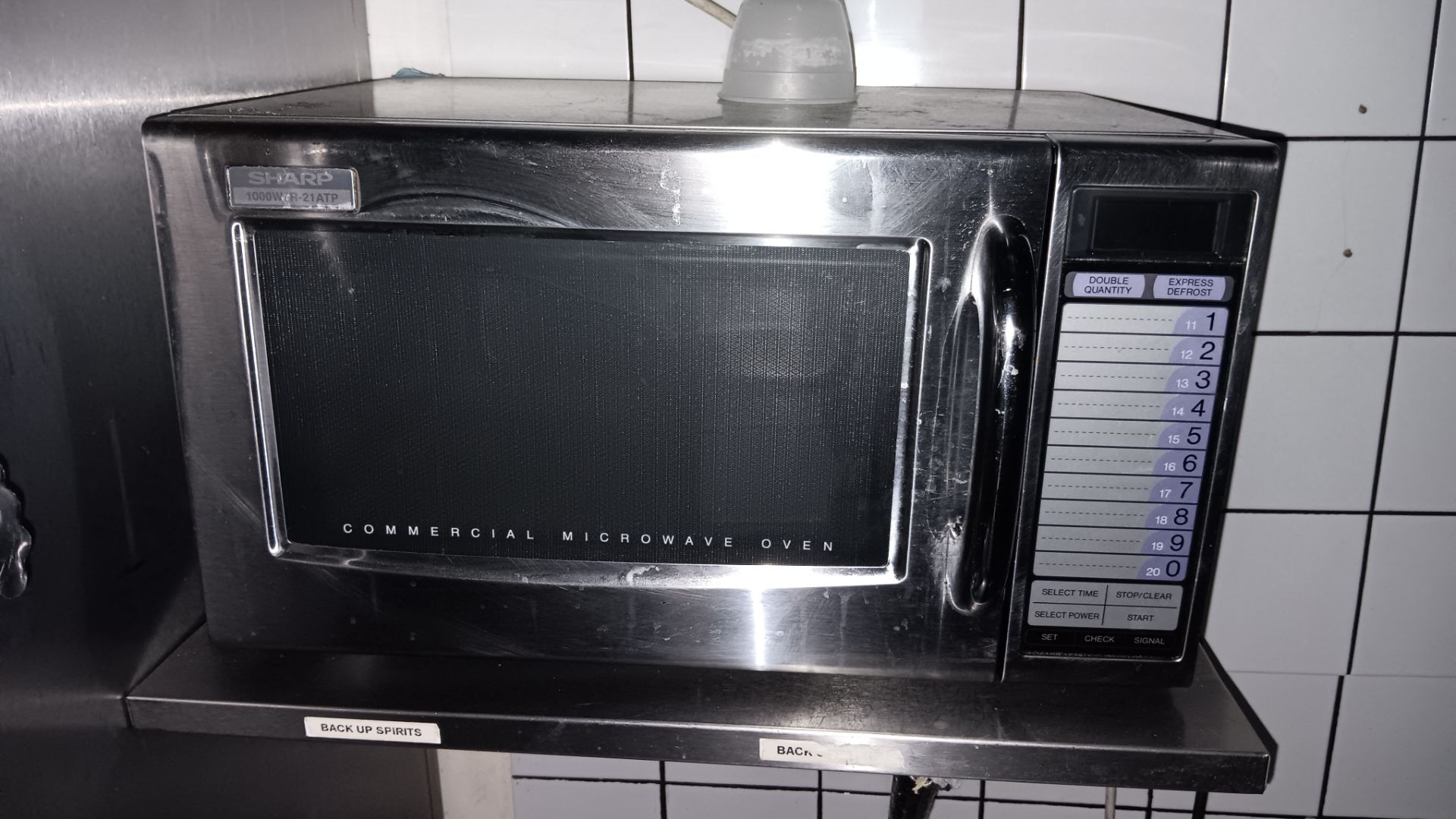 Sharp R-21ATP commercial 1,000w microwave, serial number 210260505 to ...