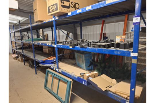 5 bays orange & blue racking including 30 crossbeams, 8 uprights approx ...