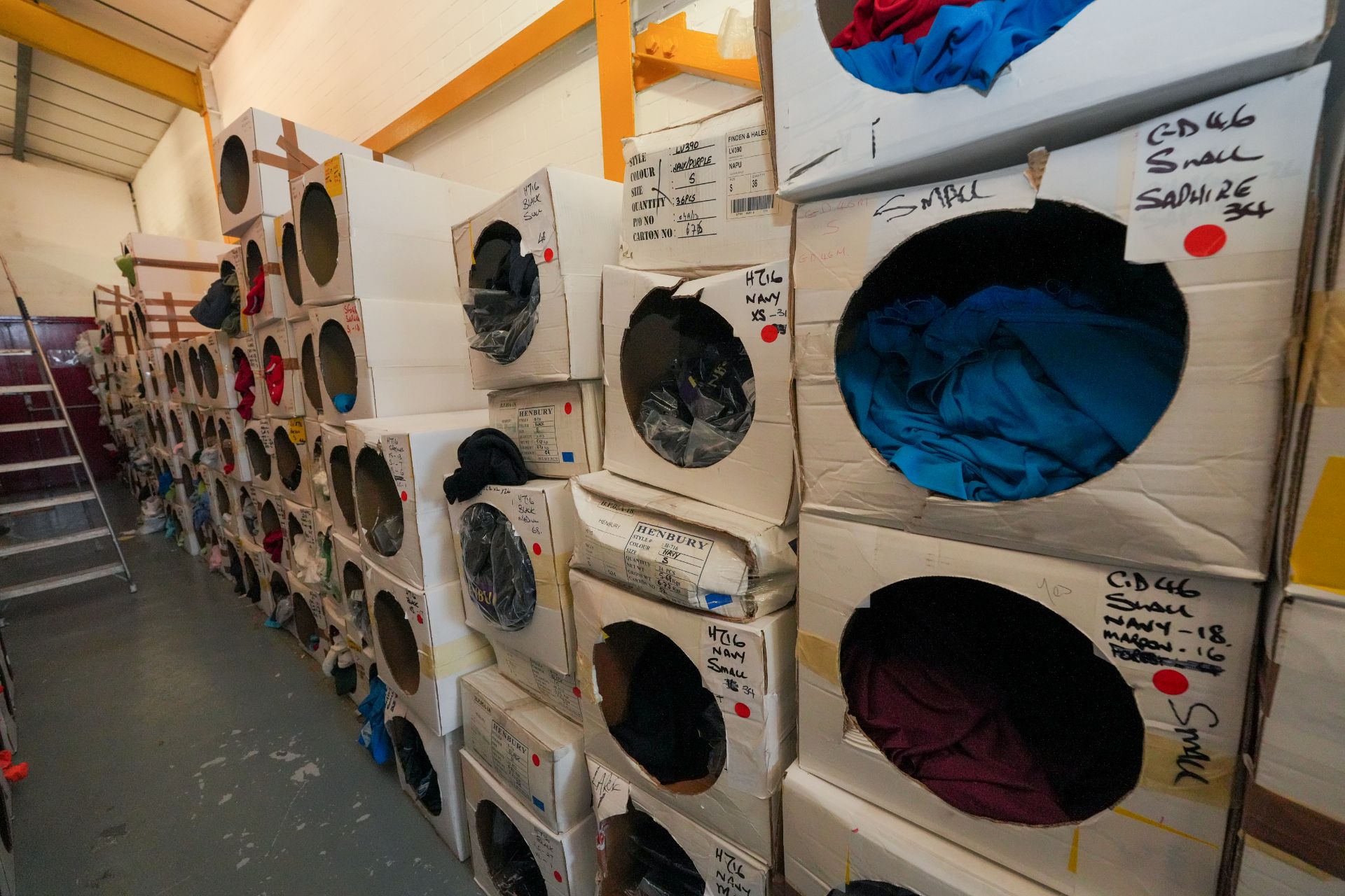 Very large quantity of assorted clothing to aisle 1. This lot also ...