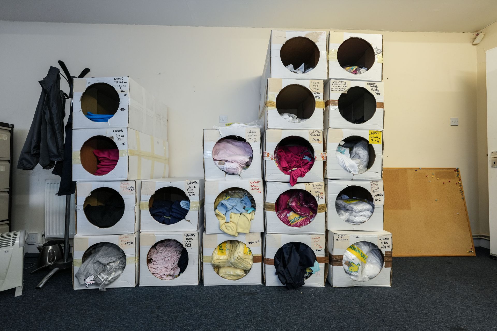 Large quantity of assorted clothing to offices. This lot also forms ...