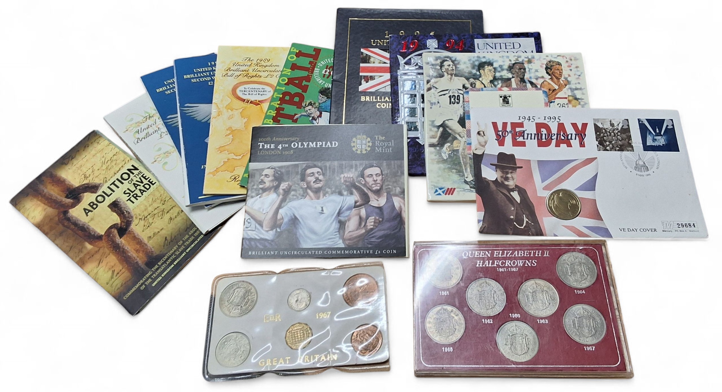 Numismatics - Royal Mint commemorative packs including A Celebration of ...